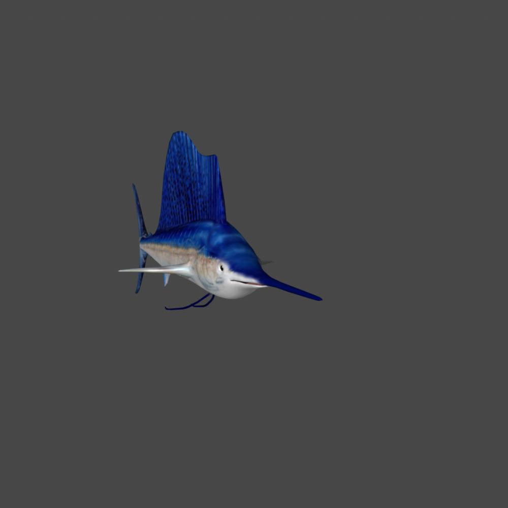 max fish rigged animation