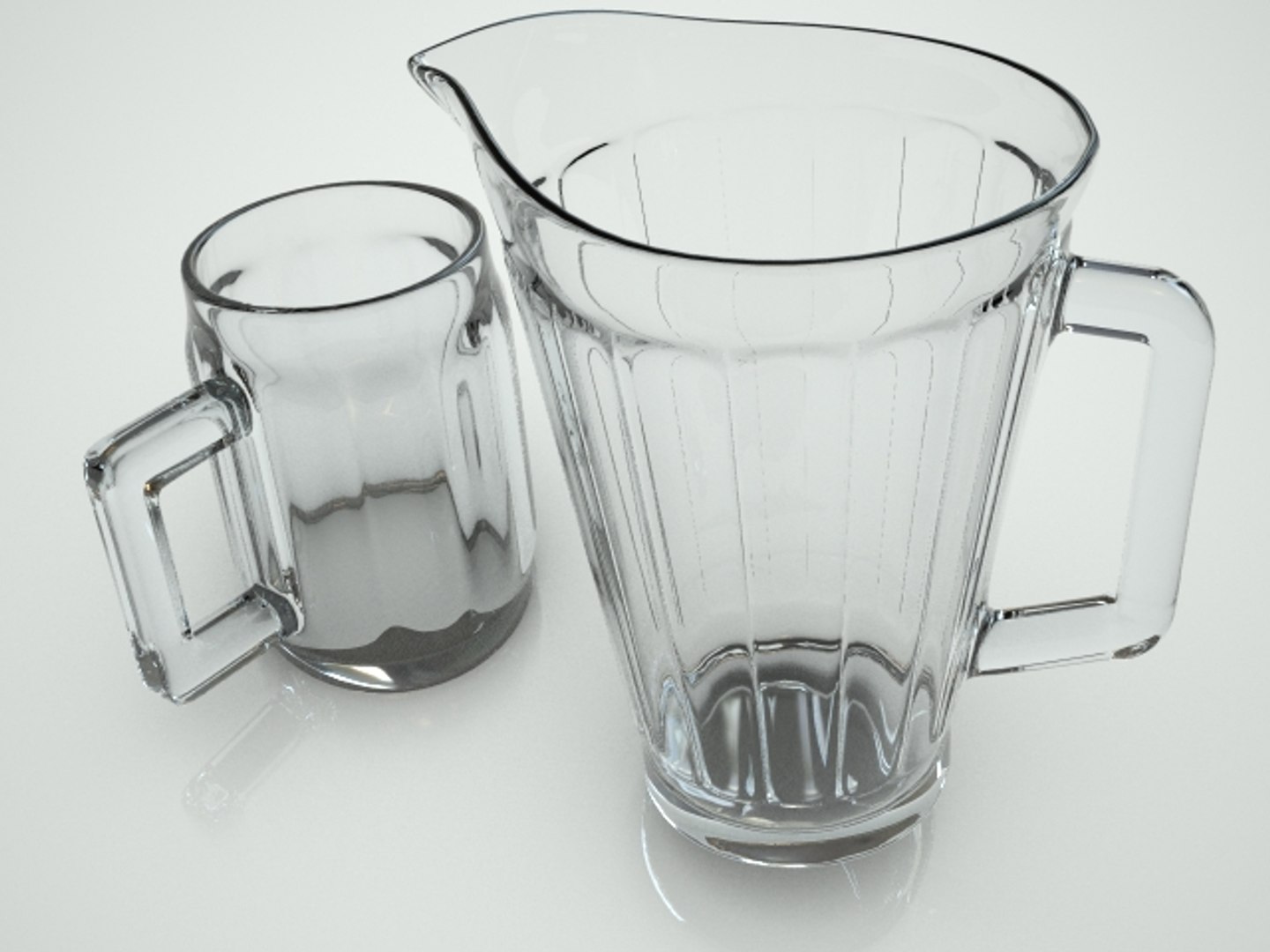 Beer Pitcher Mug 3d Model
