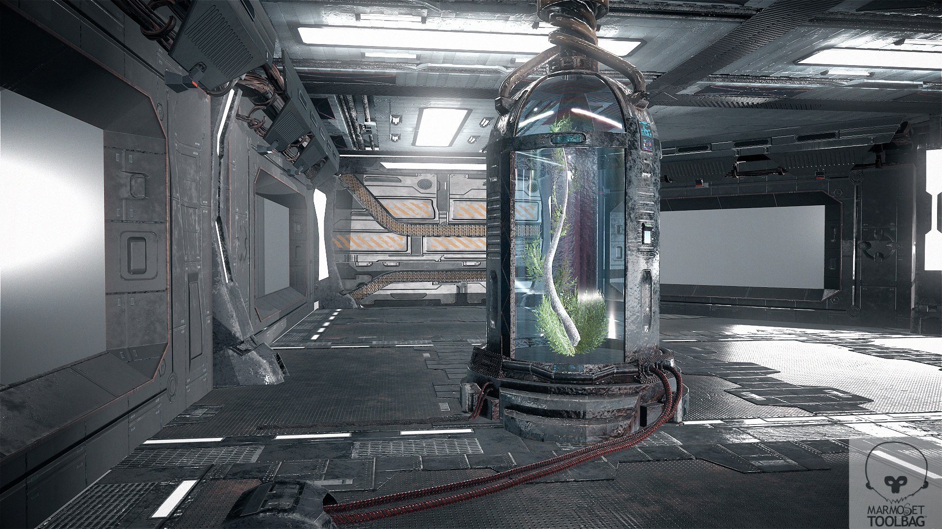 3D Sci-fi Corridor Lab Model - TurboSquid 1241113