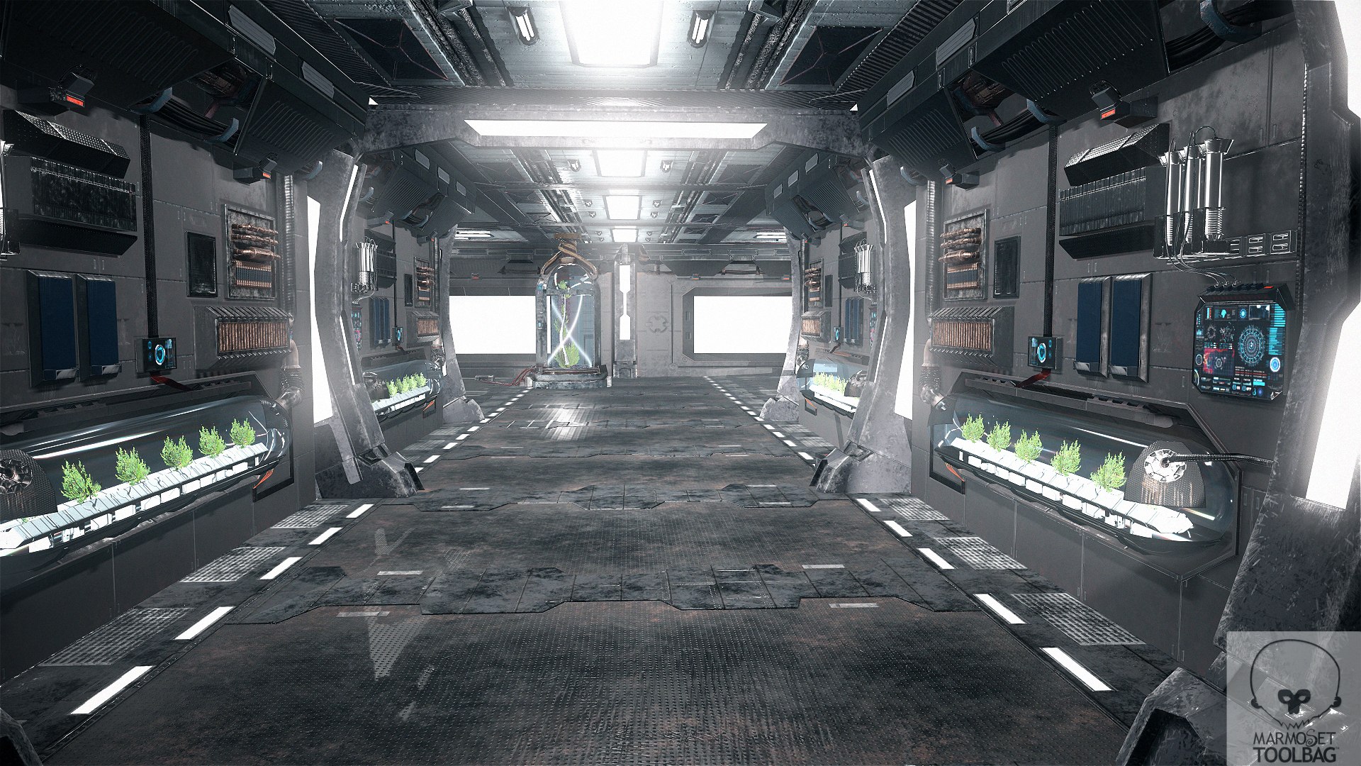 3D Sci-fi Corridor Lab Model - TurboSquid 1241113