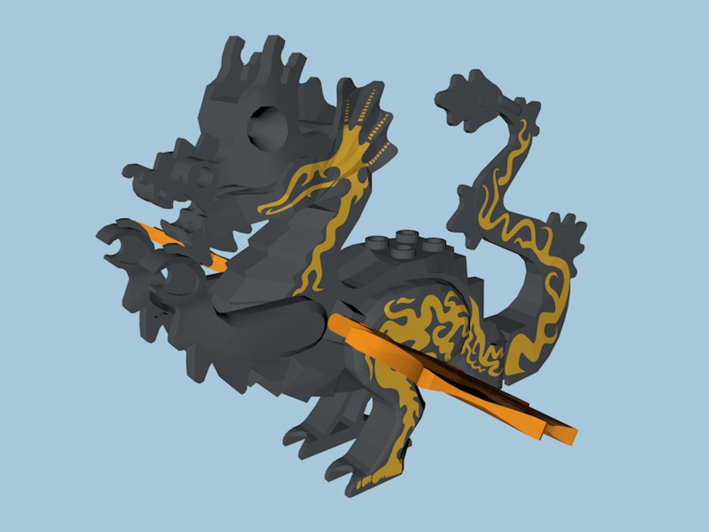 Realistic Lego Dragon 3D - TurboSquid 1195918