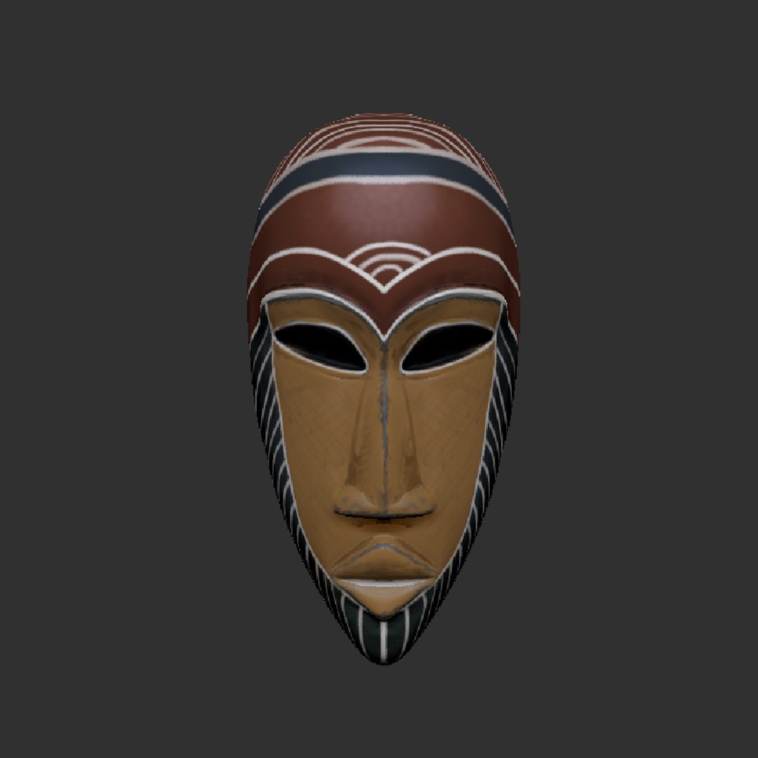 3d Realistic African Mask Model Turbosquid 1320404