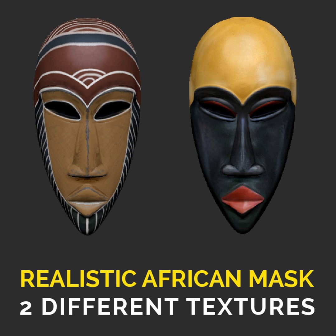 3D Realistic African Mask Model - TurboSquid 1320404