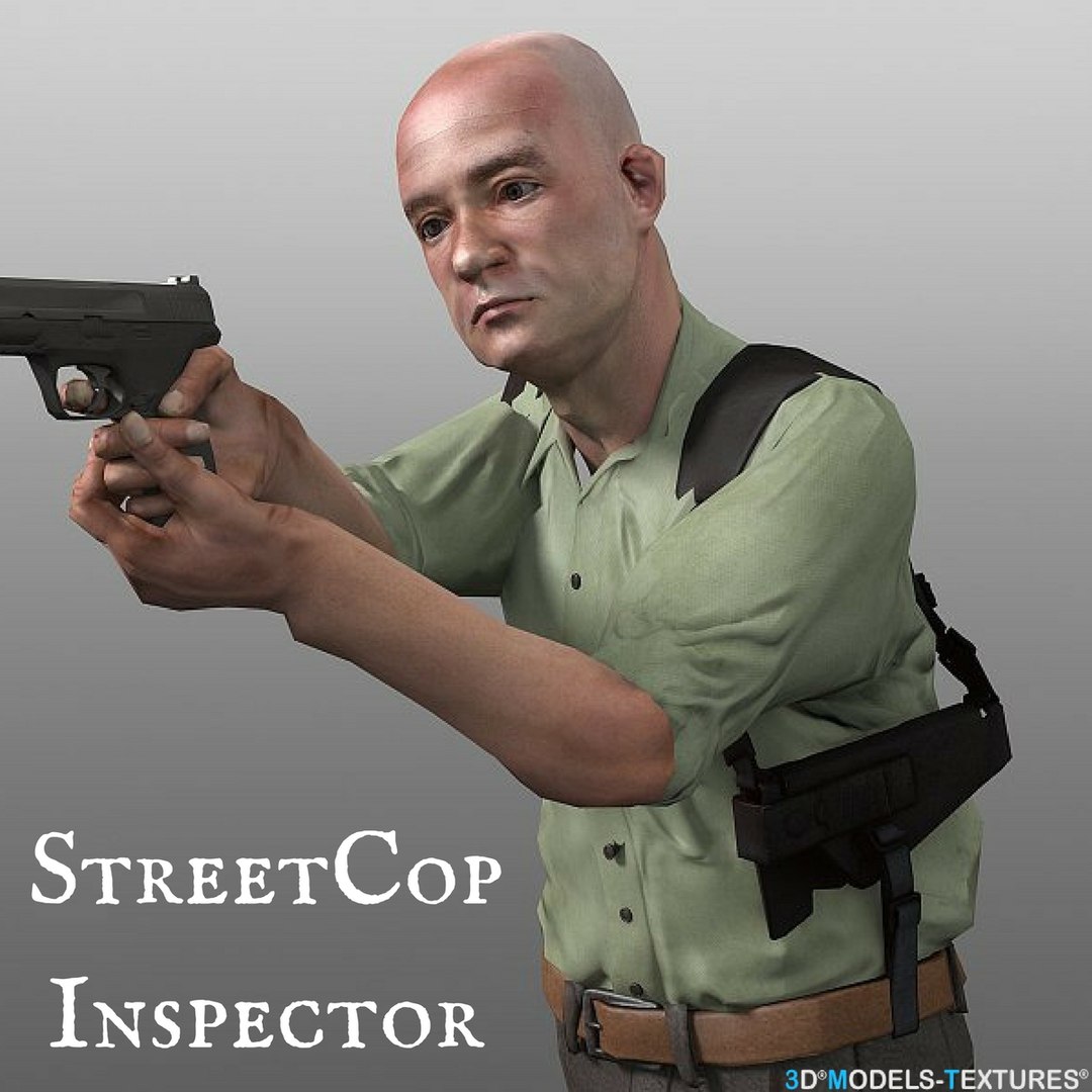 Character Inspector Cop Model - TurboSquid 1211388
