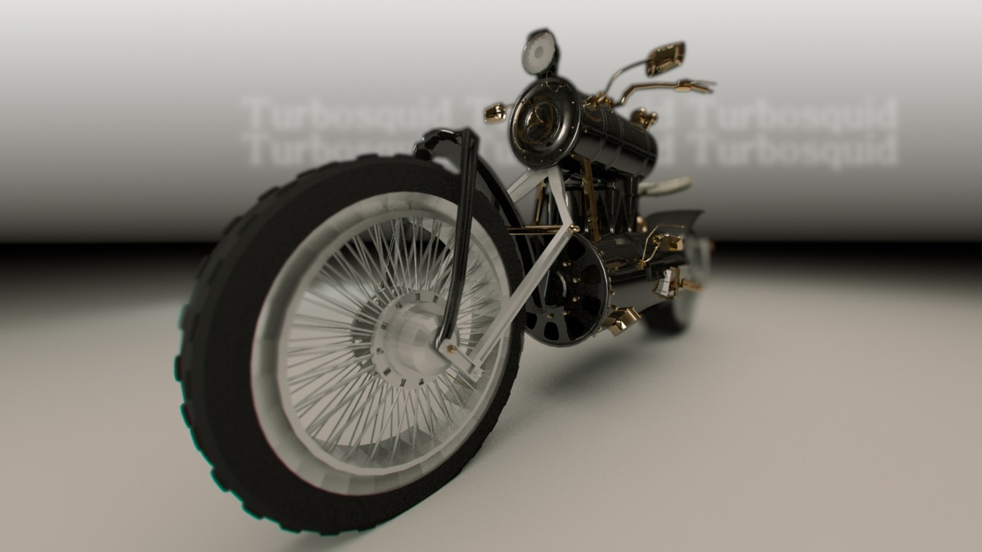 3d Motorcycle Steampunk Model