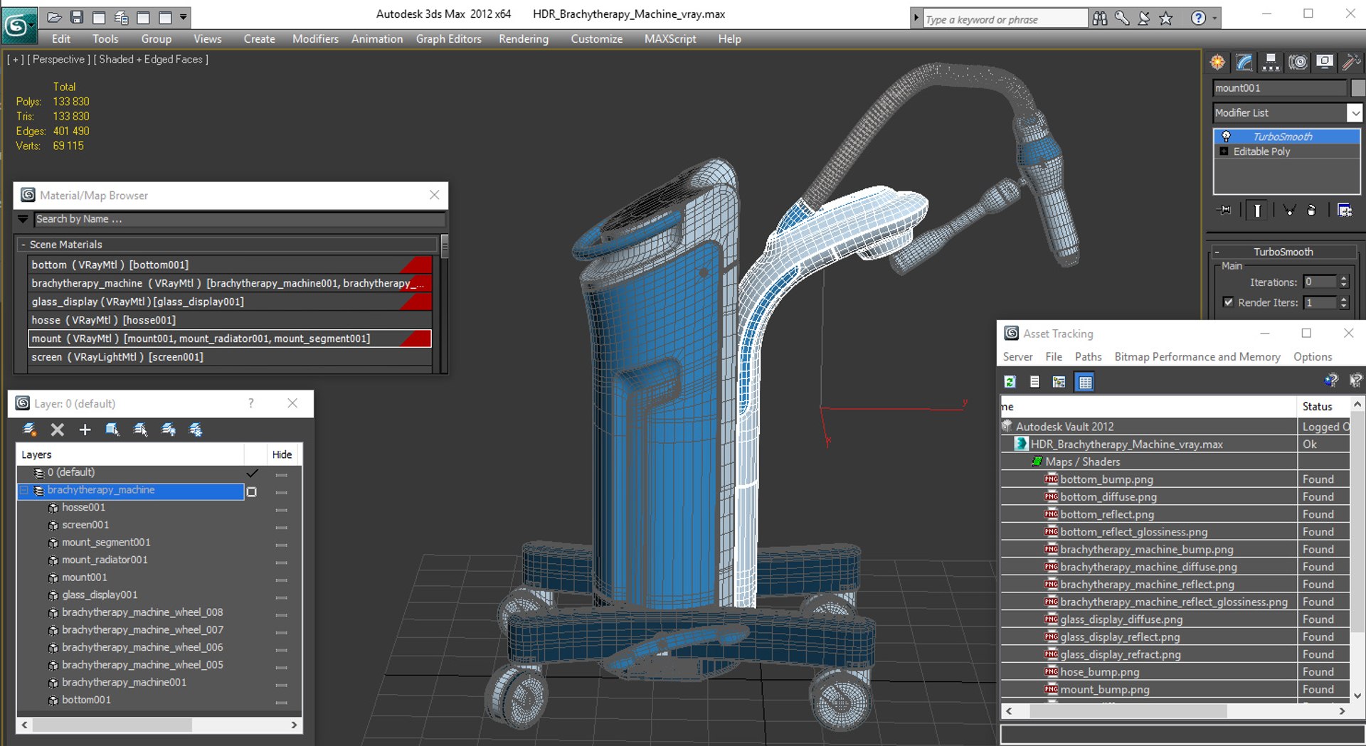 Hdr Brachytherapy Machine Therapy 3D Model - TurboSquid 1394248