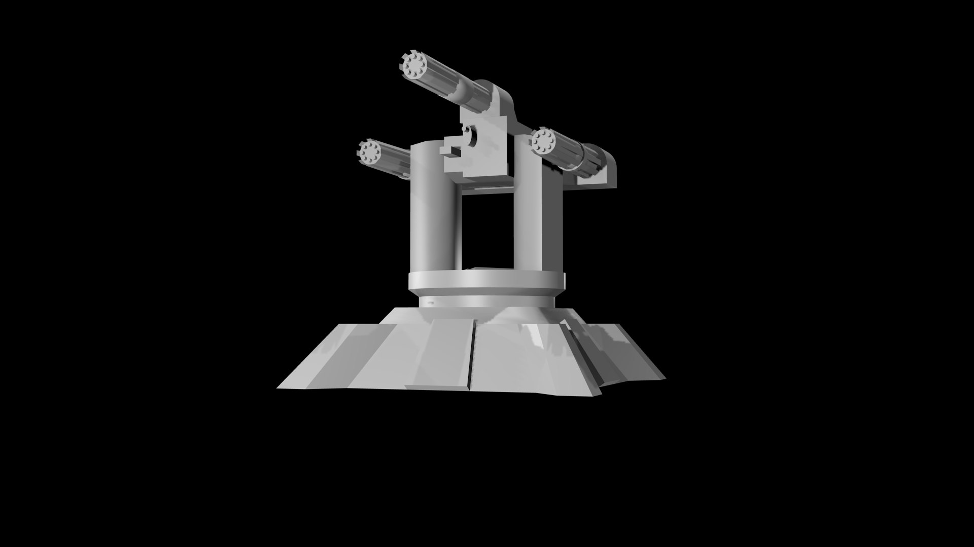 3d model anti-air turret