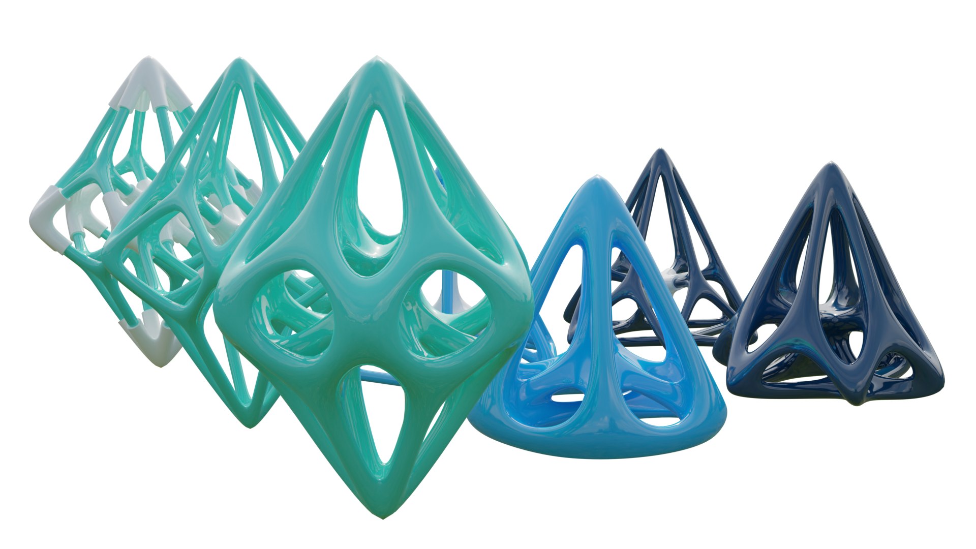 3D Sci-Fi Polyhedron Geometries Collection 03 - TurboSquid 2229618