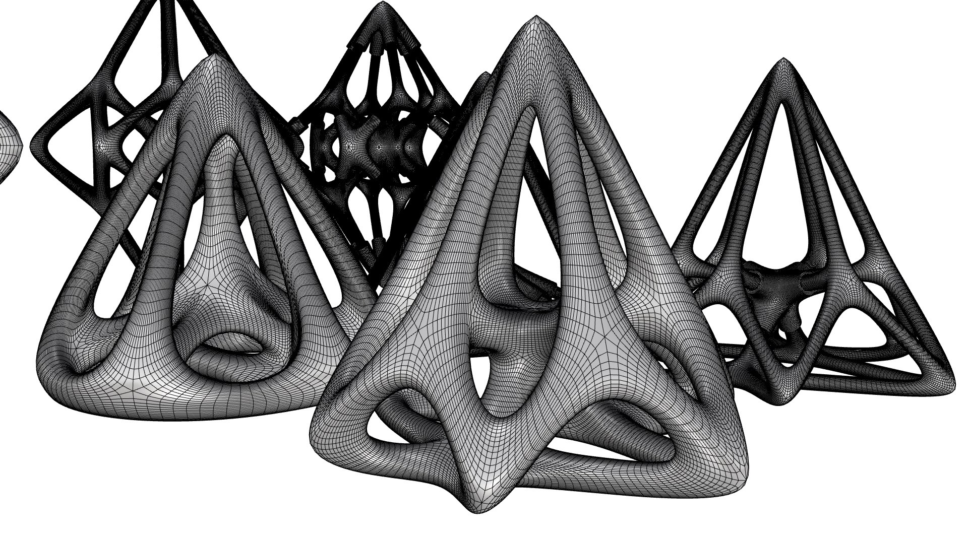 3D Sci-Fi Polyhedron Geometries Collection 03 - TurboSquid 2229618