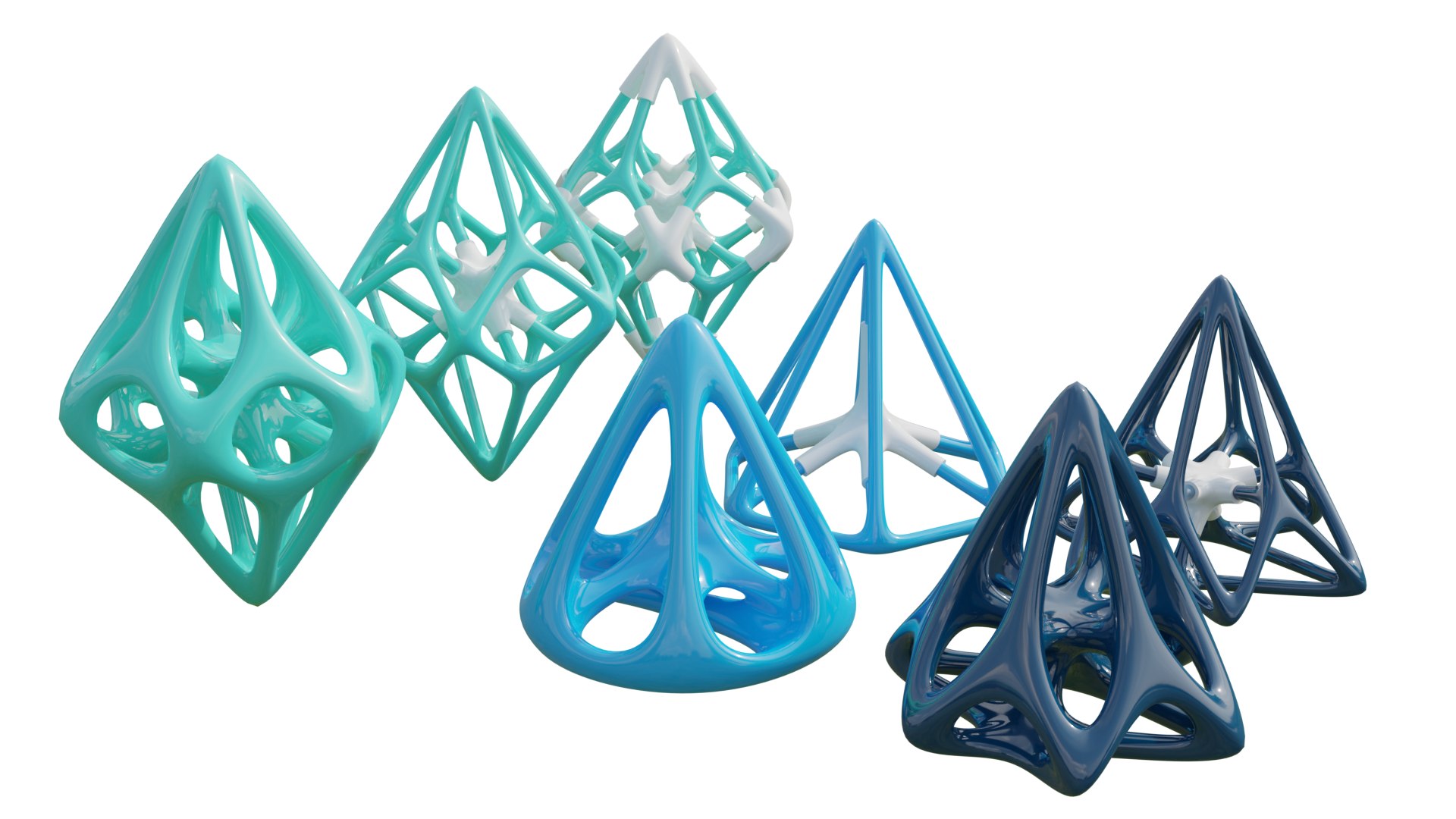 3D Sci-Fi Polyhedron Geometries Collection 03 - TurboSquid 2229618
