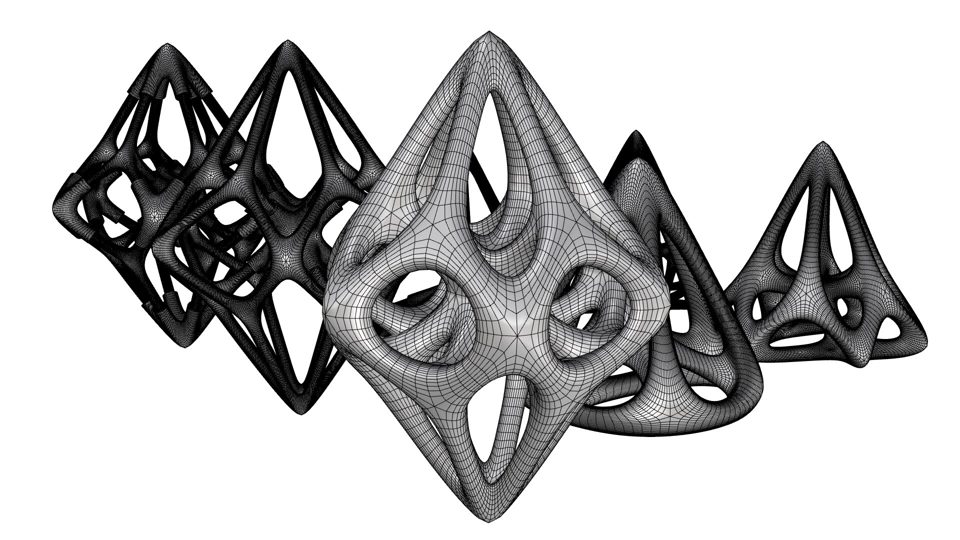 3D Sci-Fi Polyhedron Geometries Collection 03 - TurboSquid 2229618