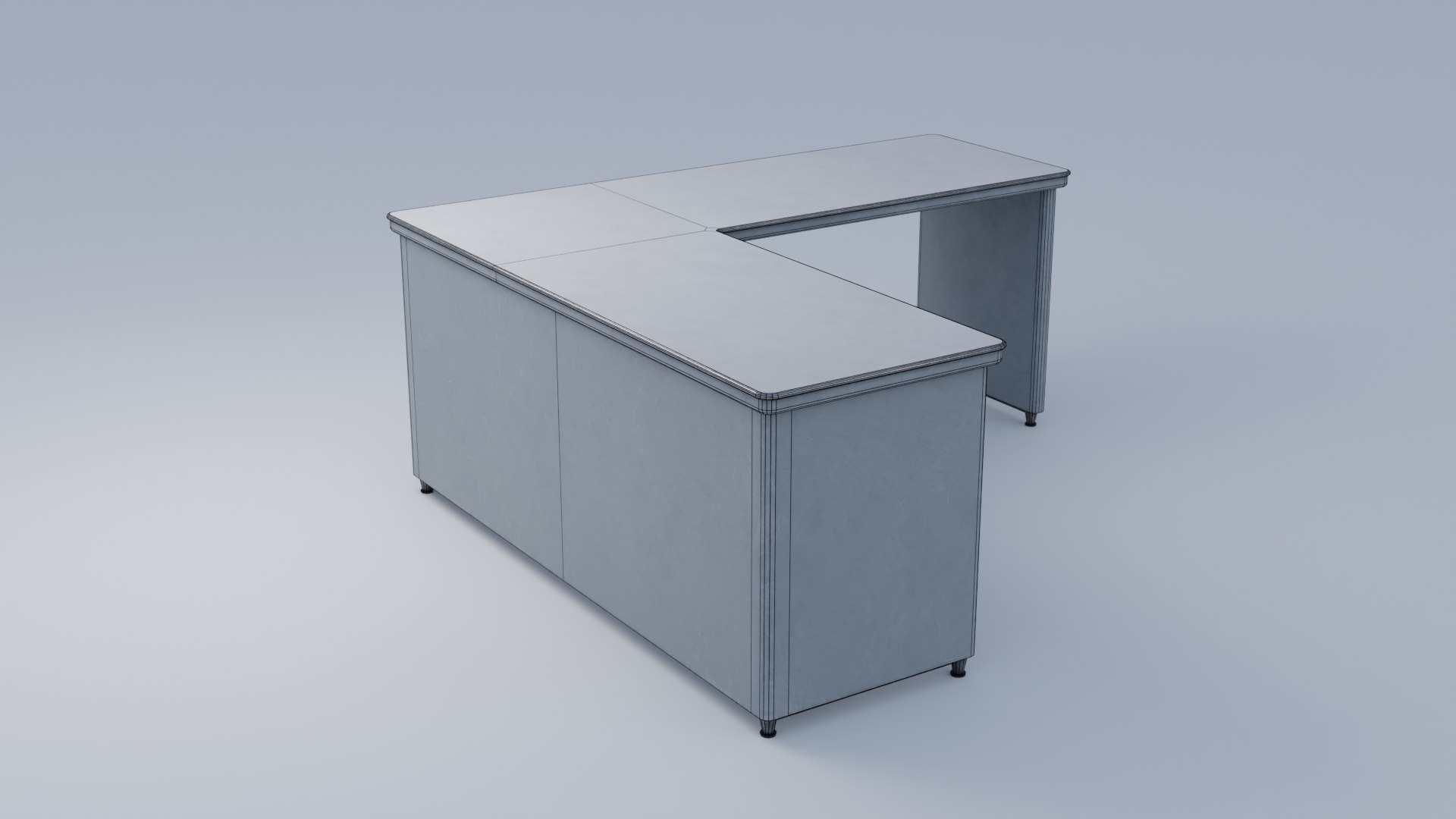 Retro Office Desk 4K And 2K Low-poly 3D Model - TurboSquid 2008209