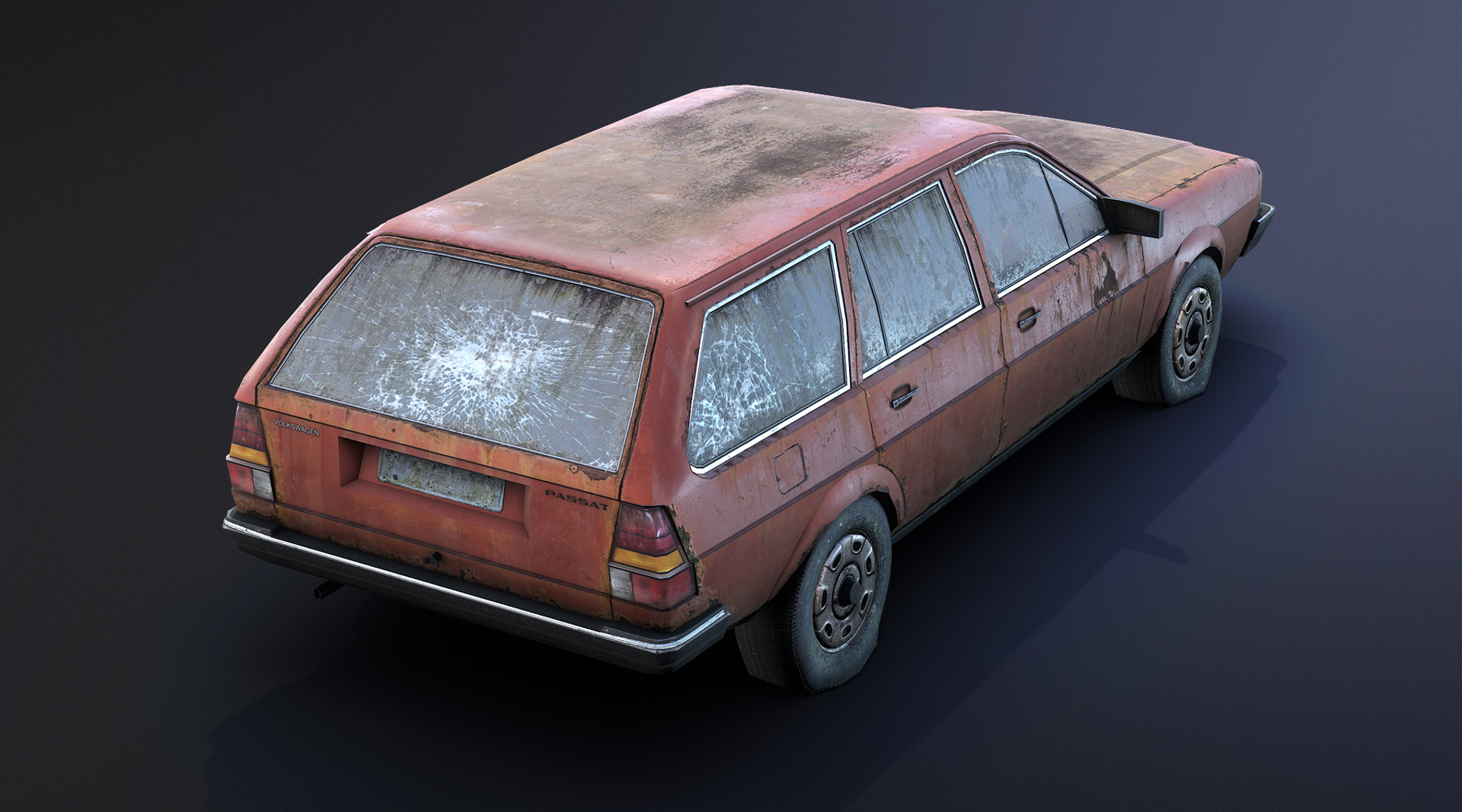Low-poly rusty volkswagen 3D model - TurboSquid 1314744