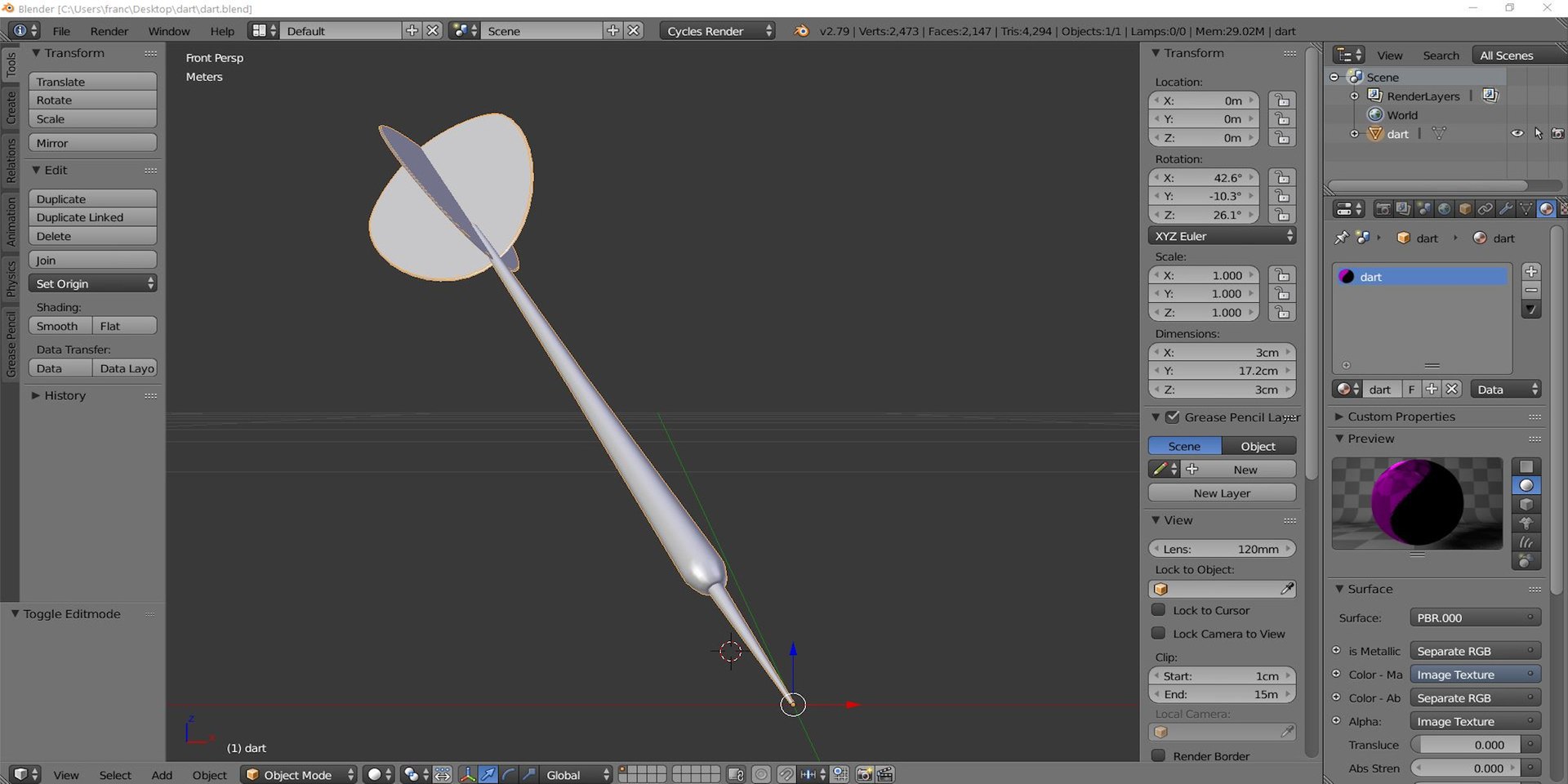 3d Model Dart