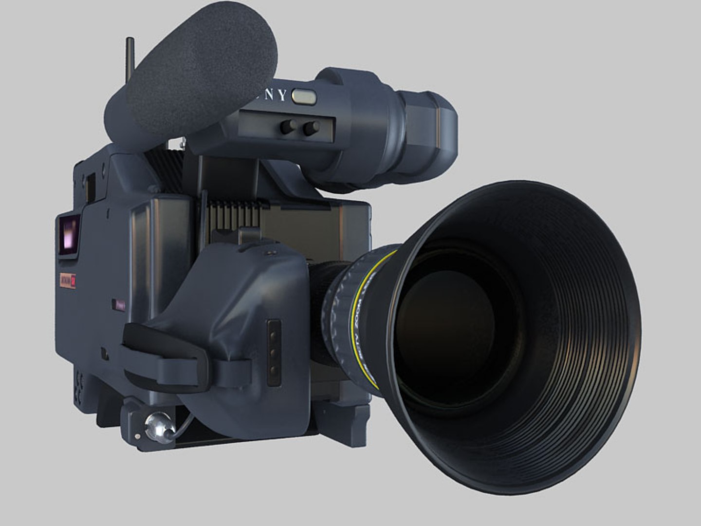 3d Sony Betacam Camera Model