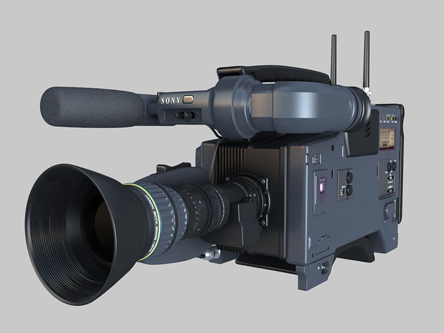 3d Sony Betacam Camera Model