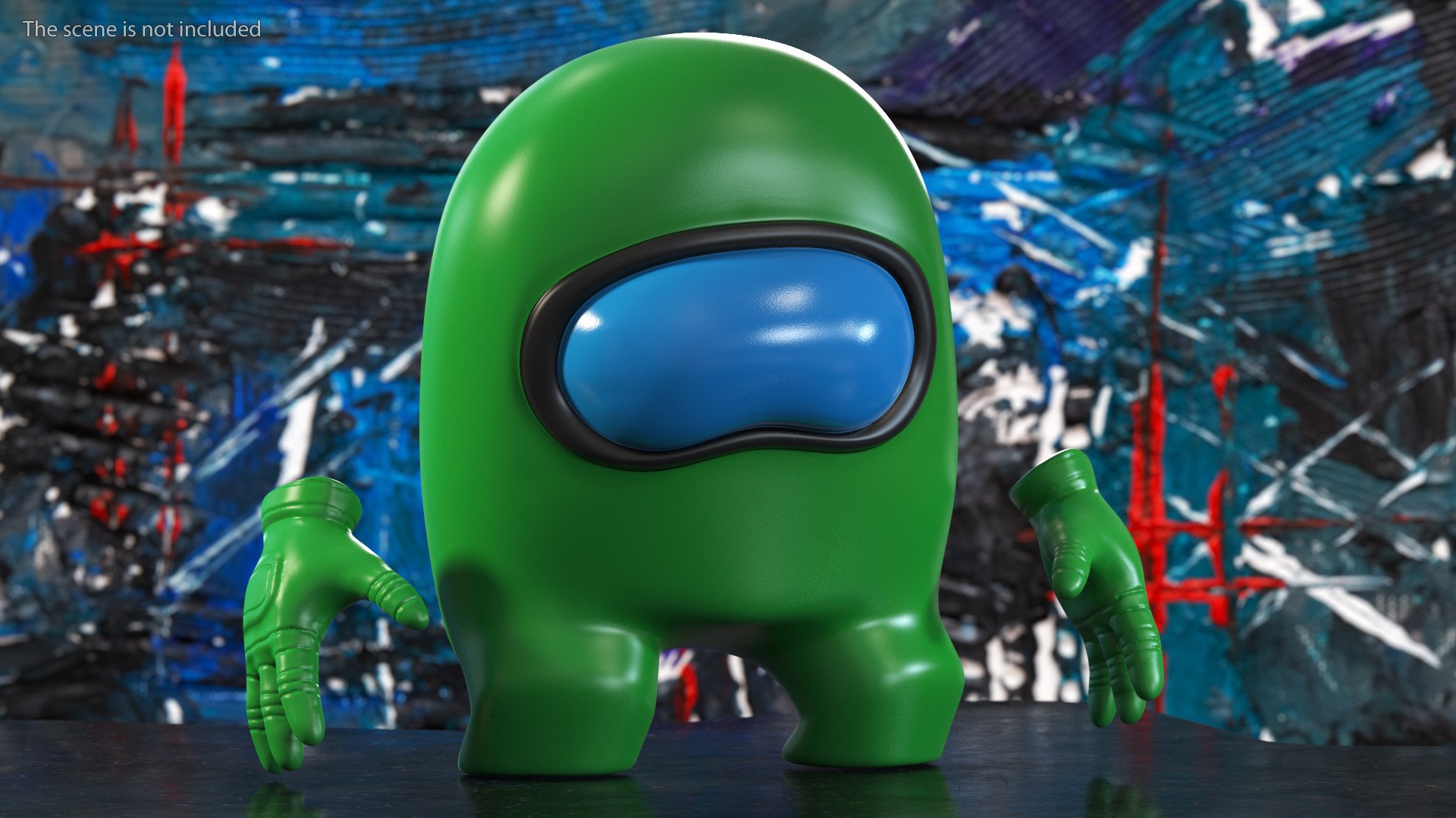 3D Sad Among Us Character Green - TurboSquid 2003860