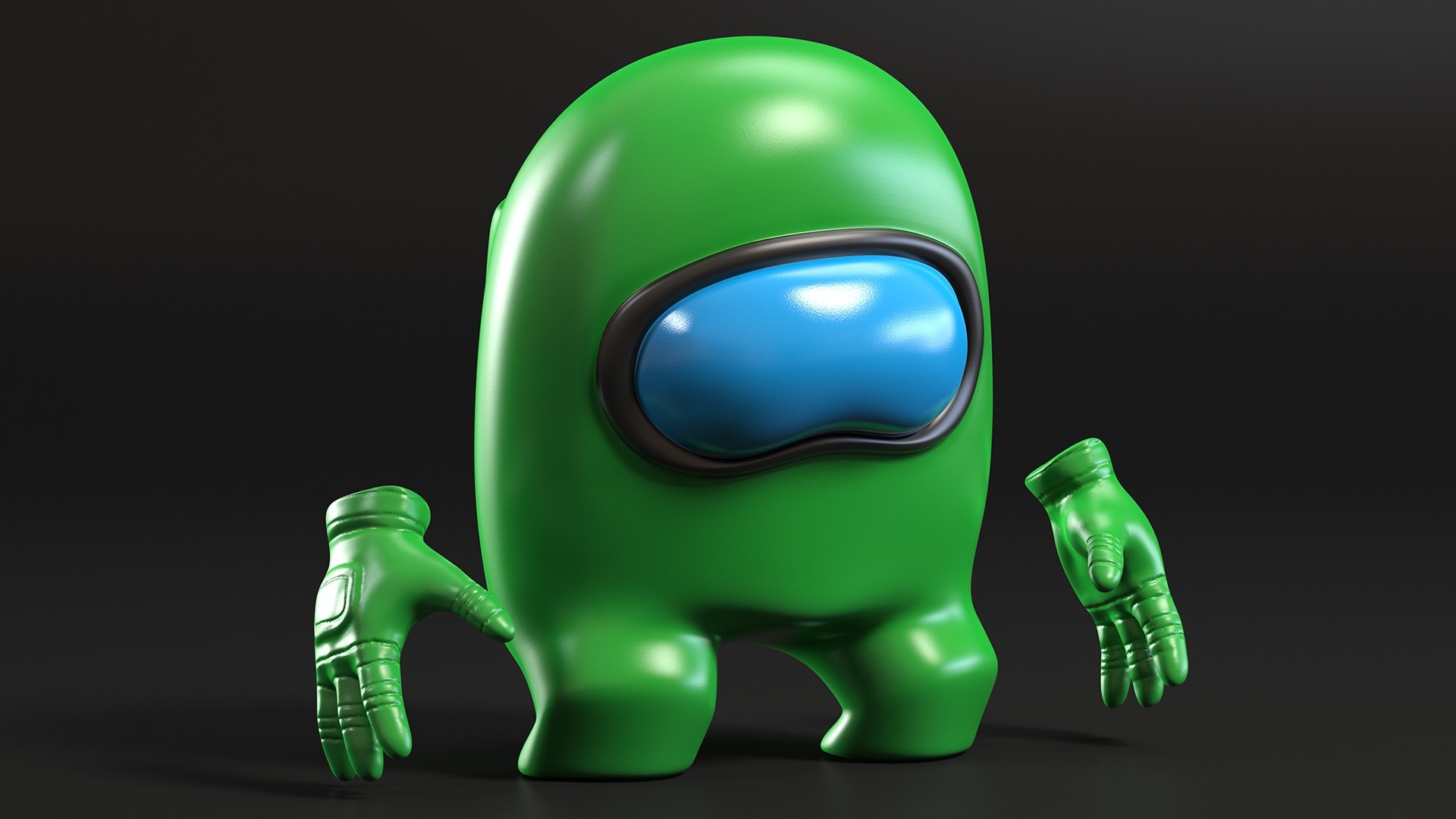 3D Sad Among Us Character Green - TurboSquid 2003860