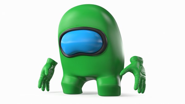 modelo 3d Triste entre nosotros personaje verde - TurboSquid 2003860