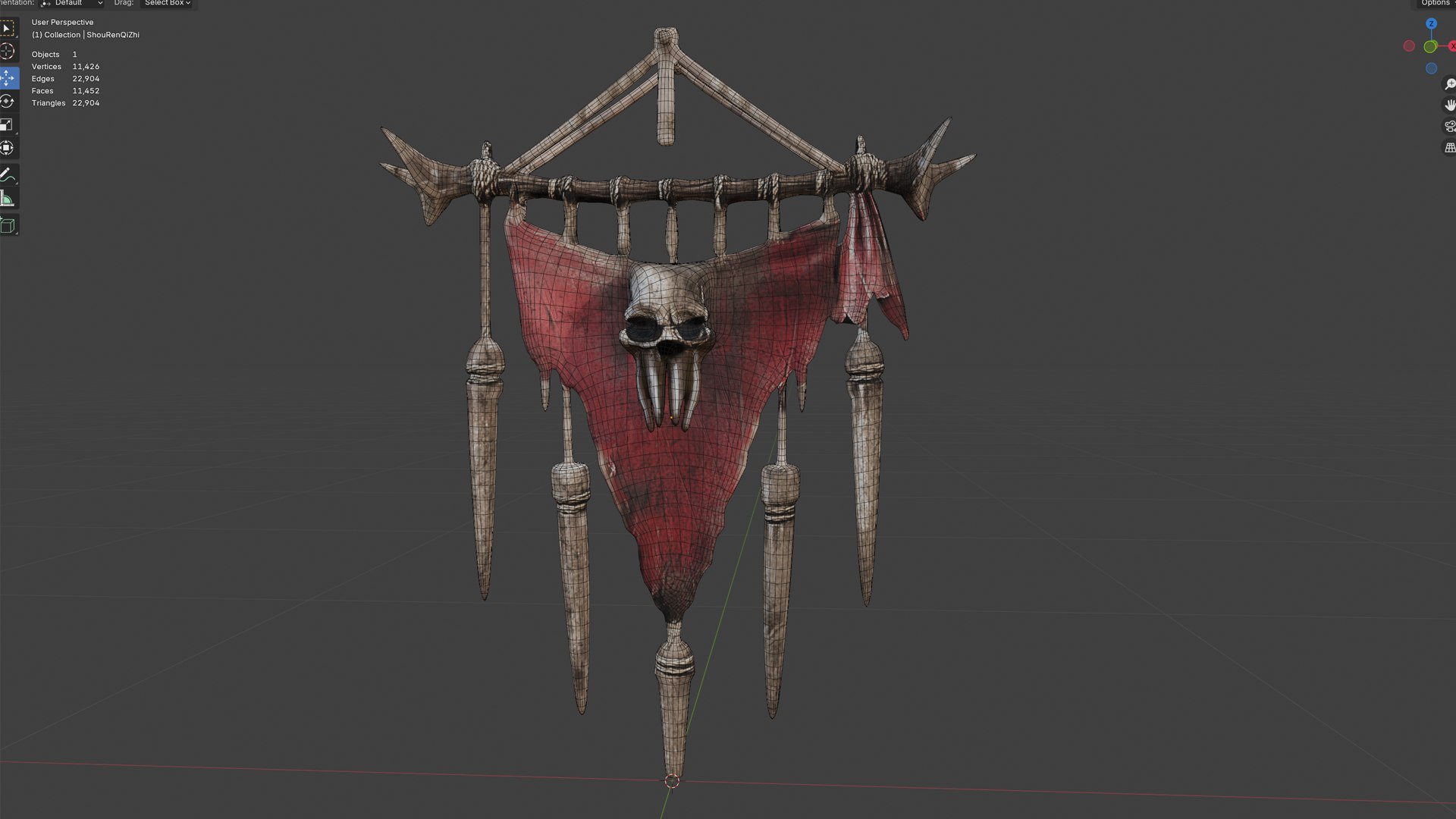 3D Model Orc Totem Banner - TurboSquid 2283301