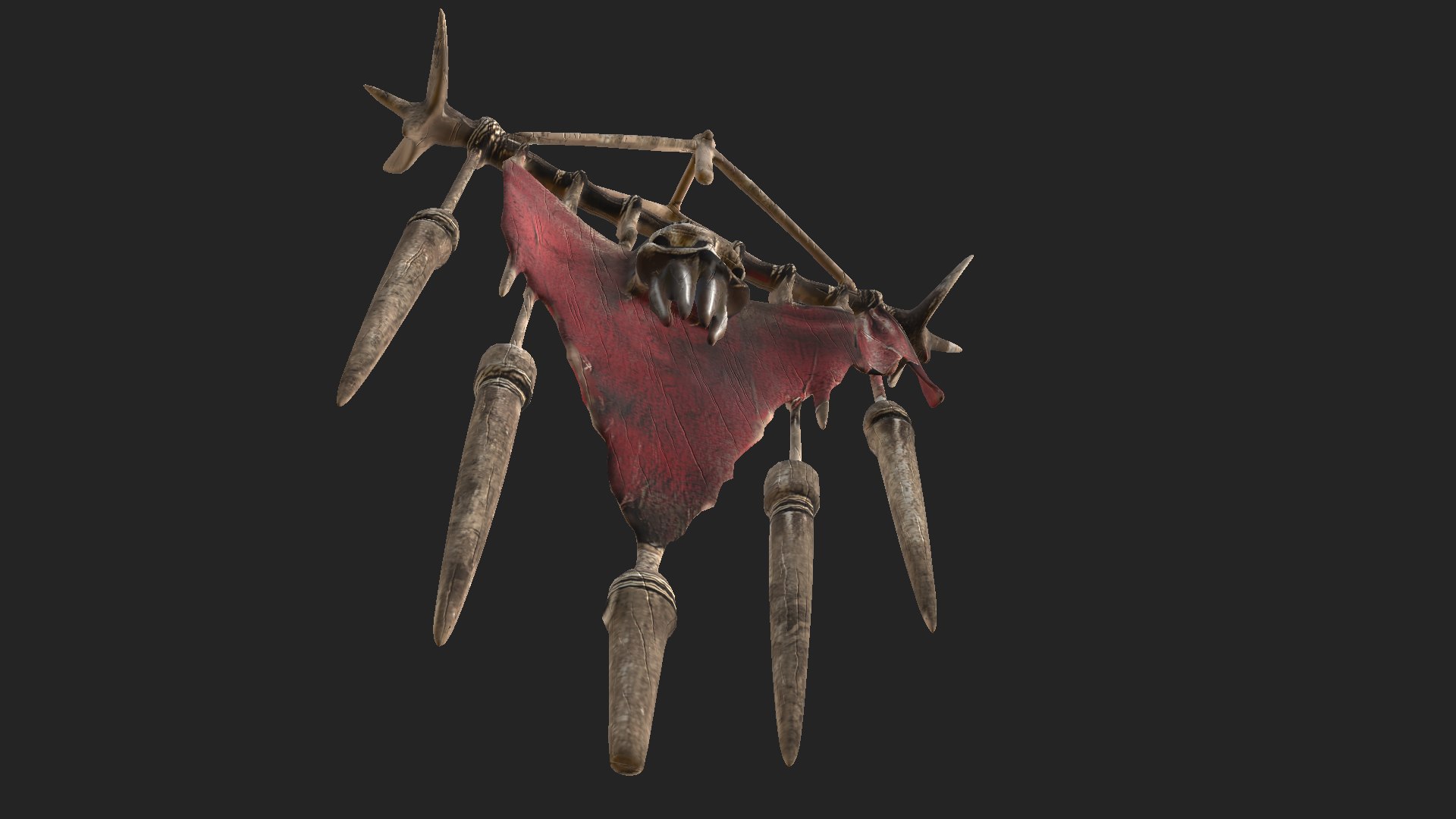 3D Model Orc Totem Banner - TurboSquid 2283301