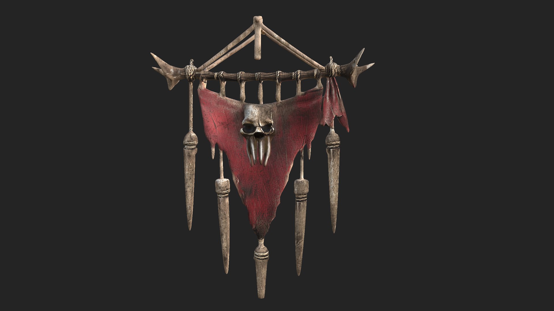 3D Model Orc Totem Banner - TurboSquid 2283301