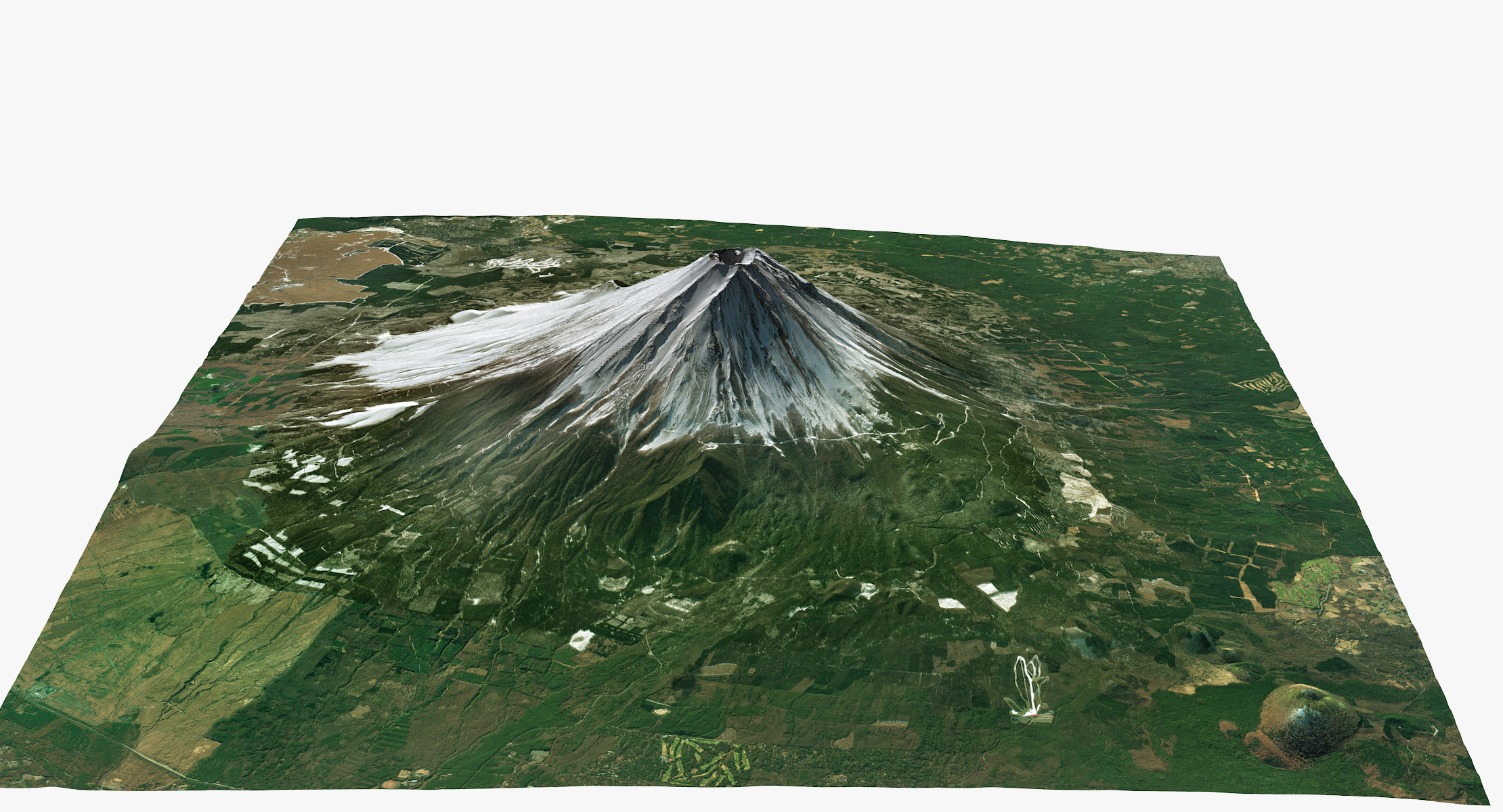3D mount fuji real color - TurboSquid 1282754