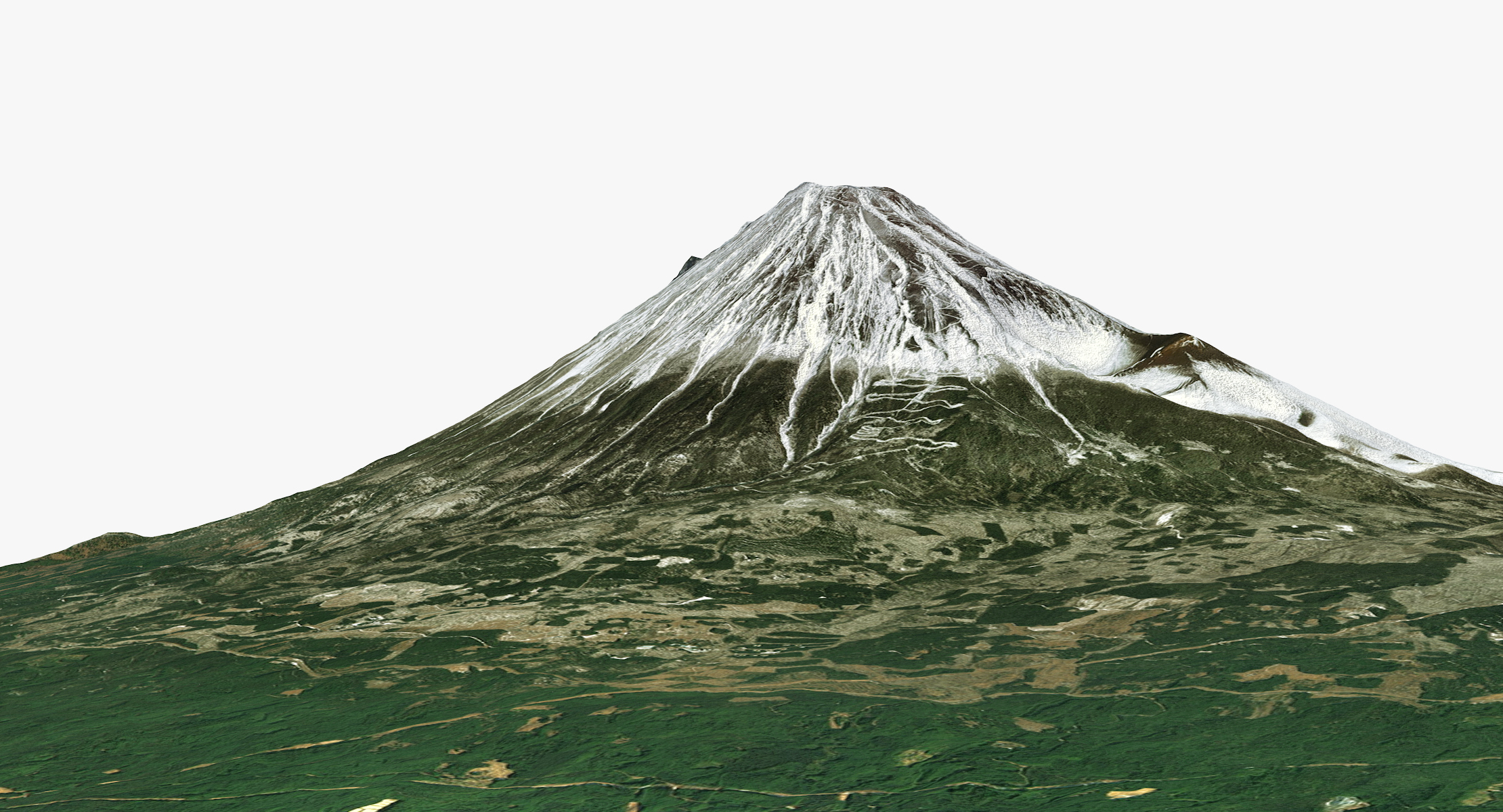 3D mount fuji real color - TurboSquid 1282754