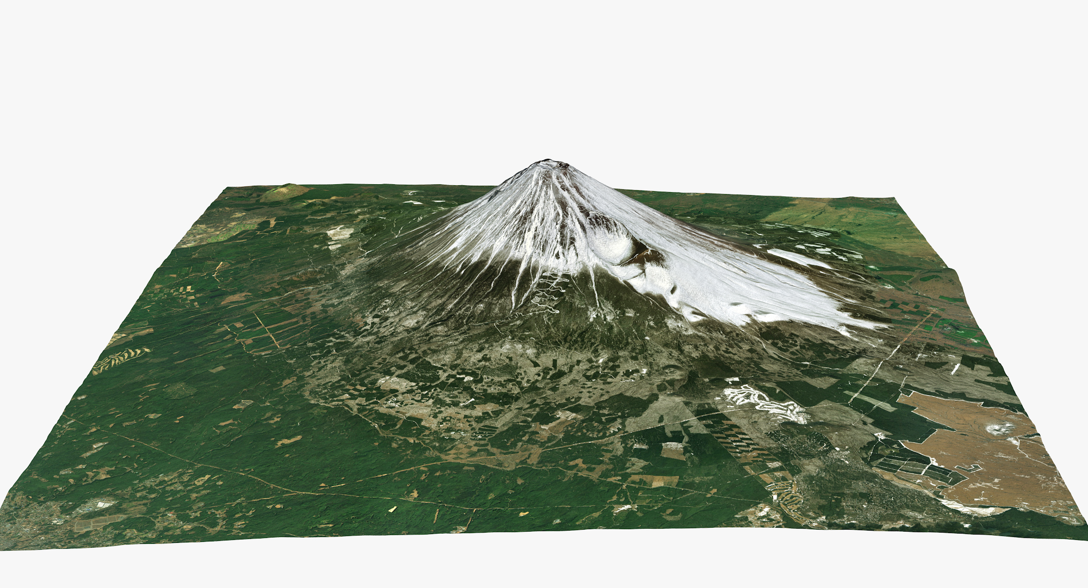 3D mount fuji real color - TurboSquid 1282754