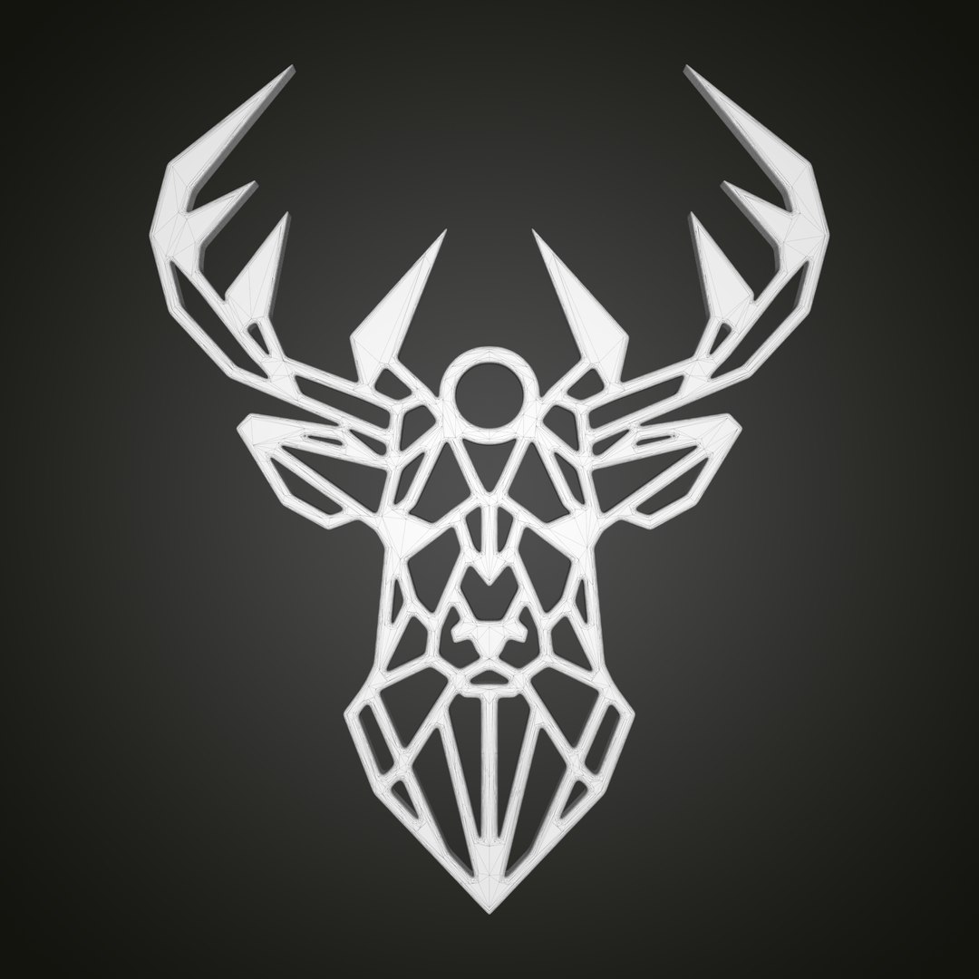 3D Linear Deer Pendant Model - TurboSquid 1909654