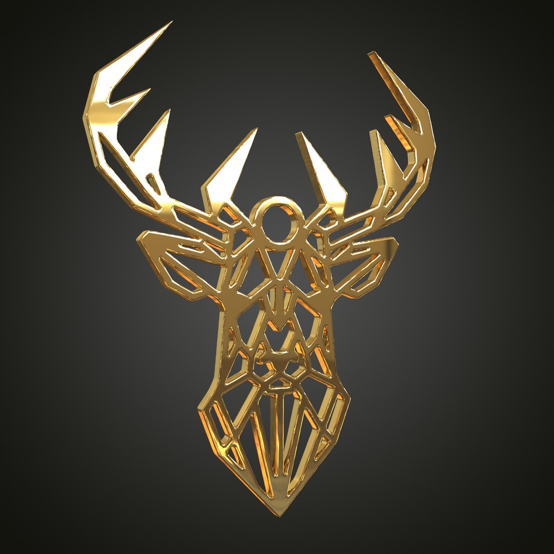3D Linear Deer Pendant Model - TurboSquid 1909654