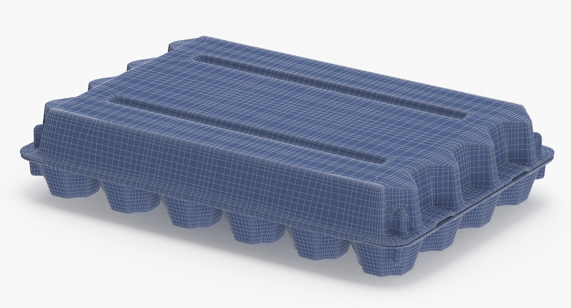 3D Paper Pulp Carton Of Eggs 24 Color Variations Blank And Generic ...