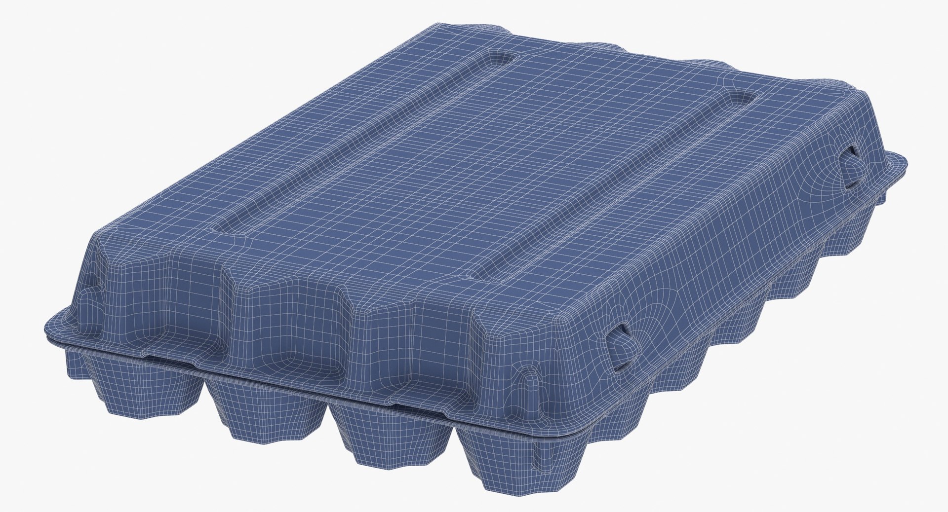 3D Paper Pulp Carton Of Eggs 24 Color Variations Blank And Generic ...