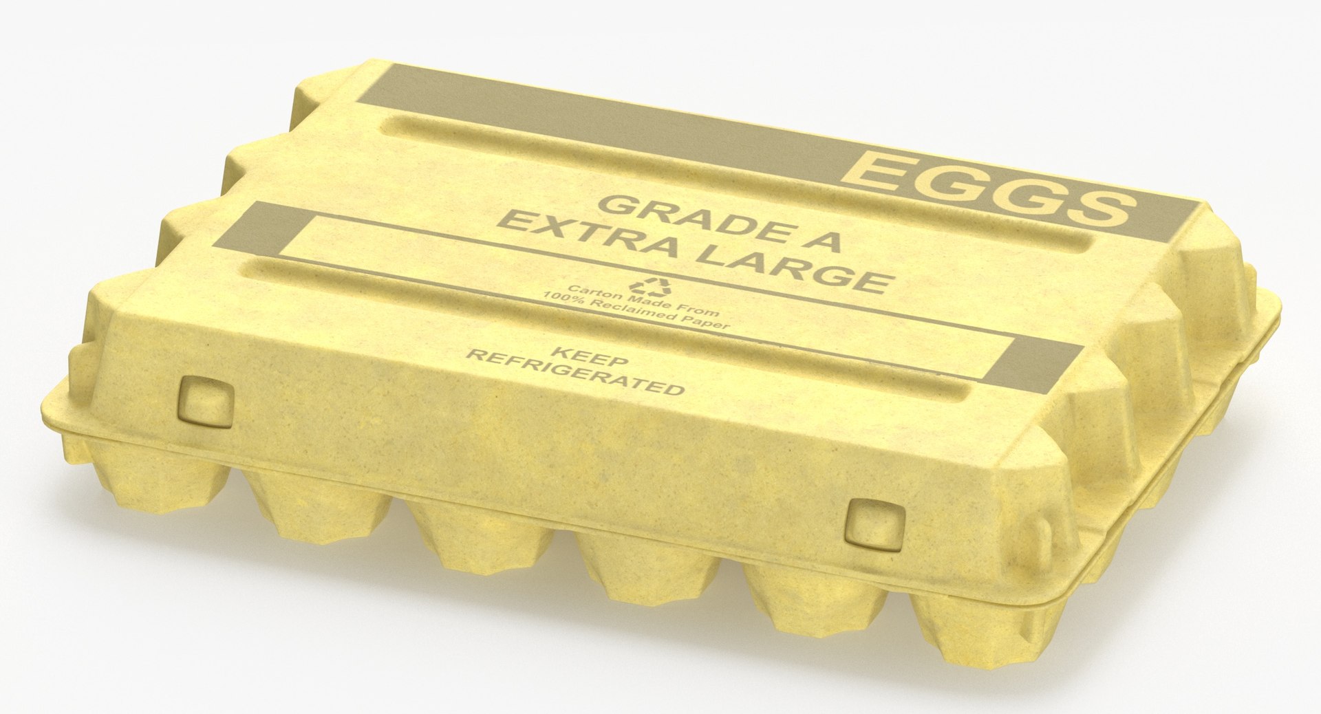 3D Paper Pulp Carton Of Eggs 24 Color Variations Blank And Generic ...