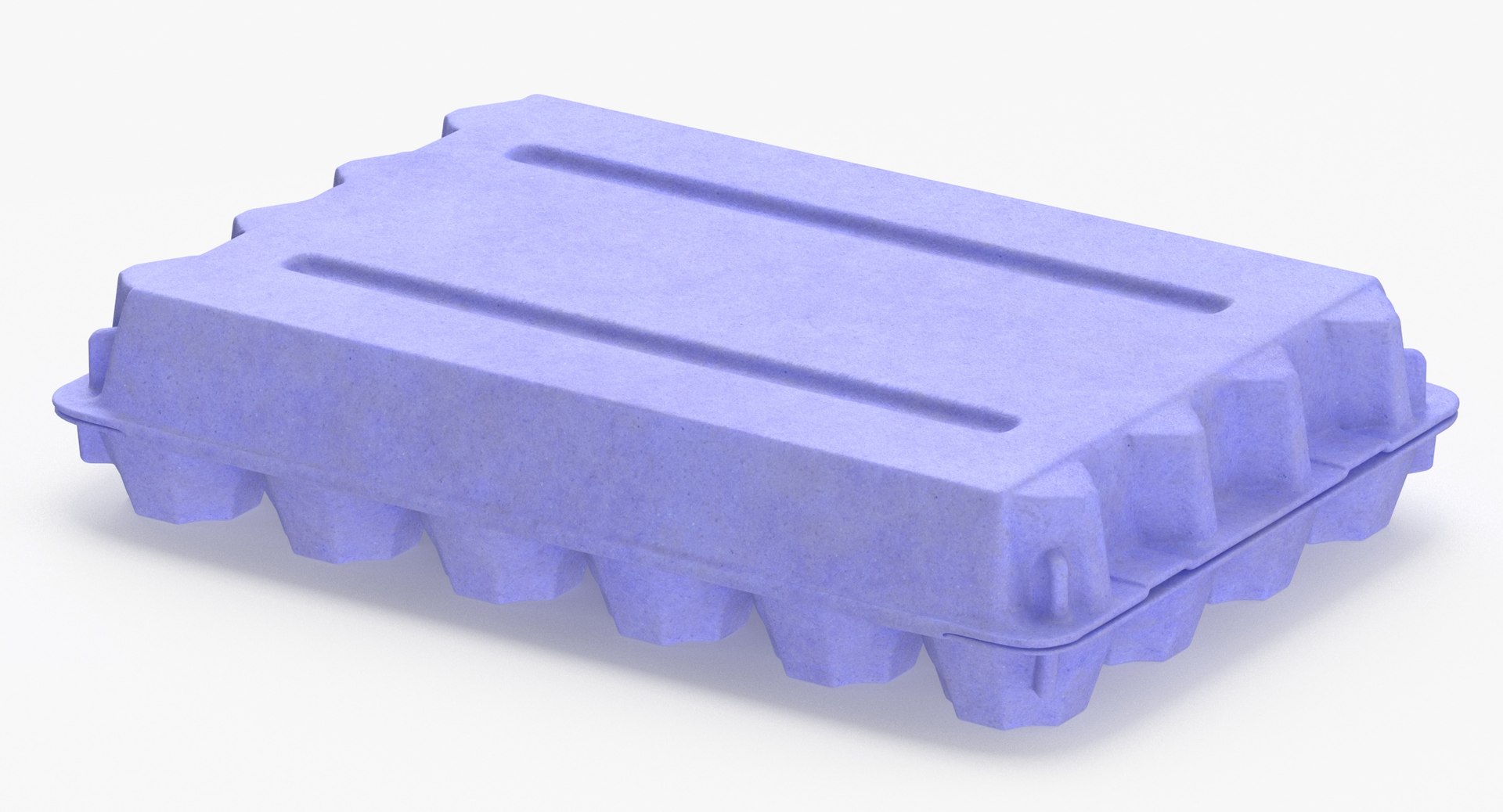 3D Paper Pulp Carton Of Eggs 24 Color Variations Blank And Generic ...