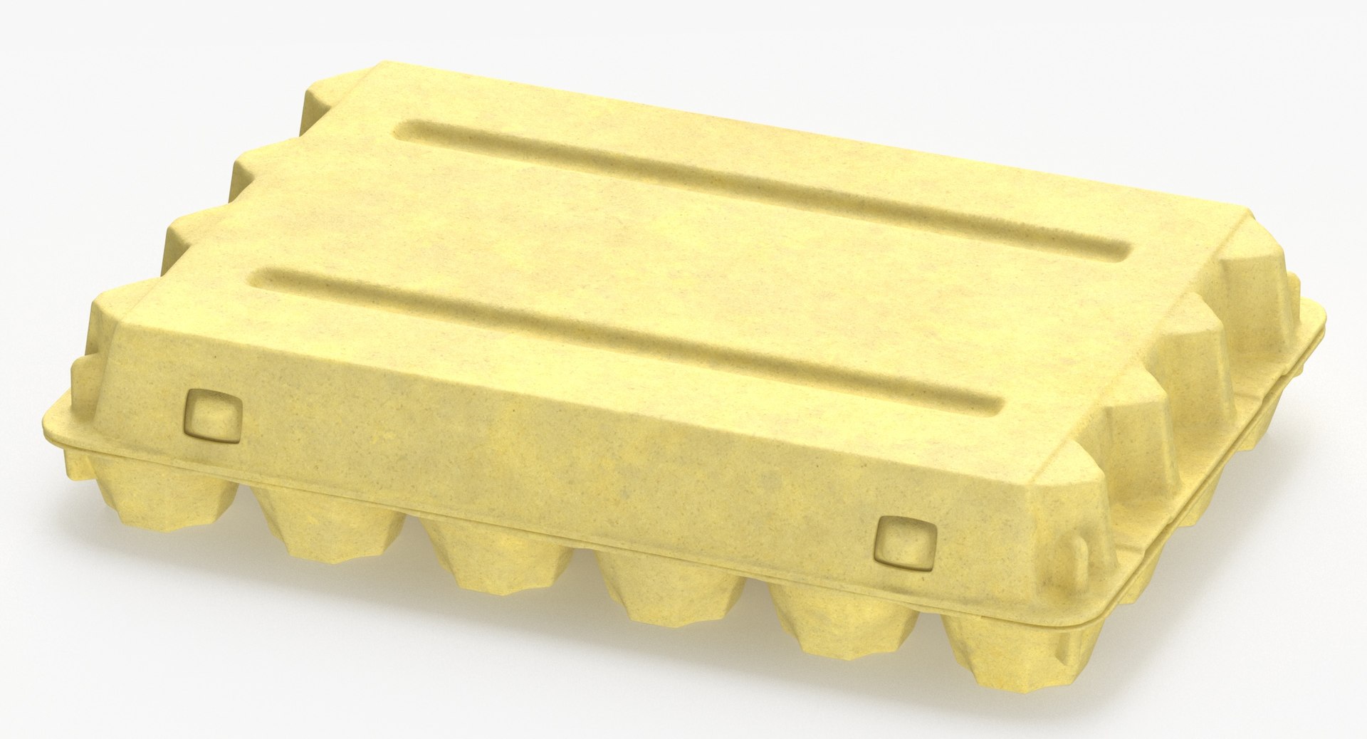 3D Paper Pulp Carton Of Eggs 24 Color Variations Blank And Generic ...