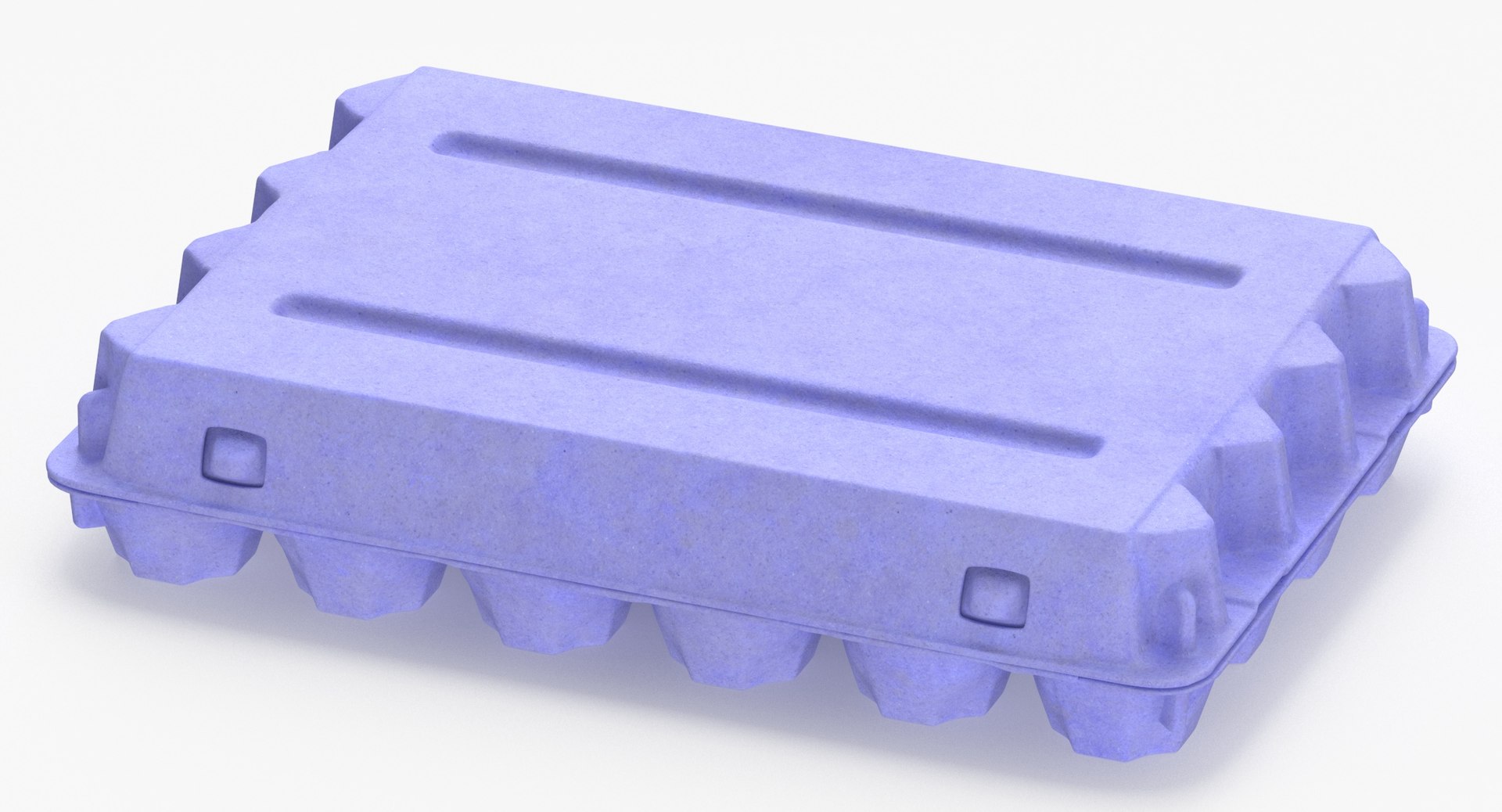 3D Paper Pulp Carton Of Eggs 24 Color Variations Blank And Generic ...