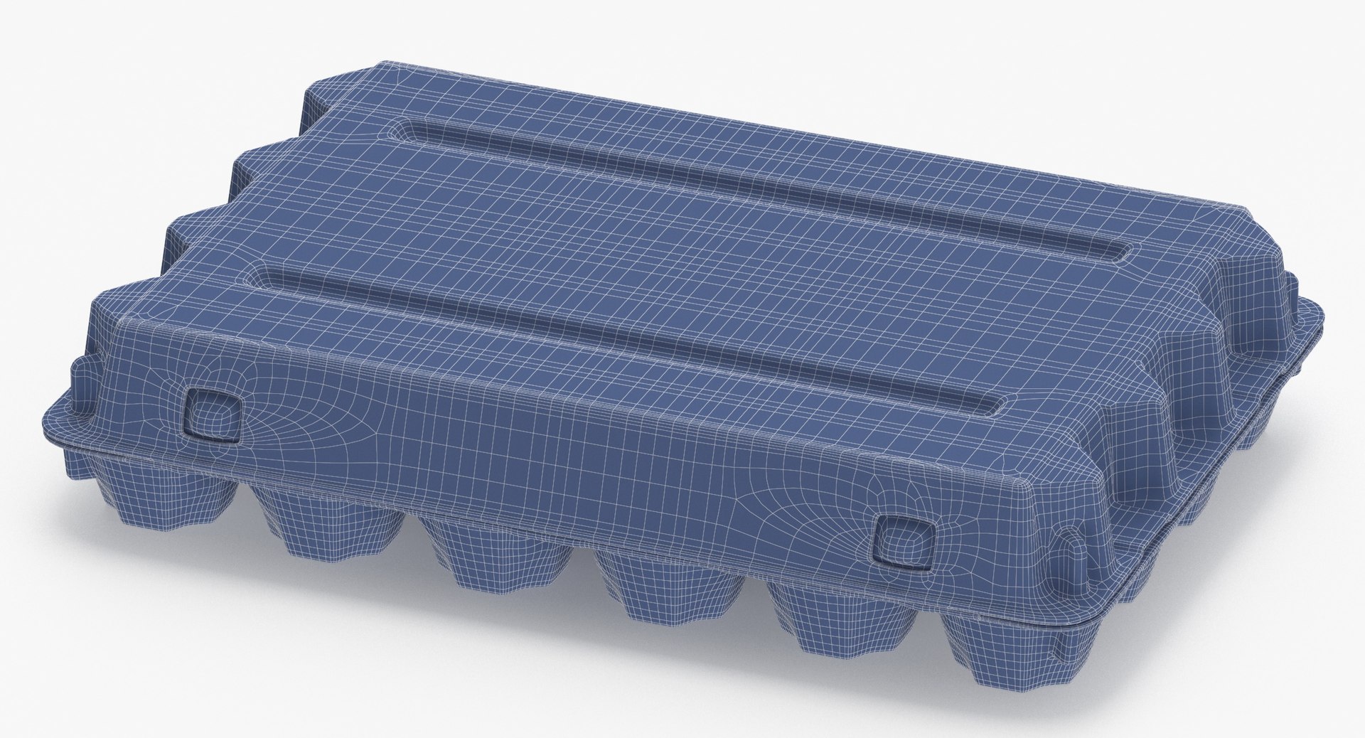 3D Paper Pulp Carton Of Eggs 24 Color Variations Blank And Generic ...