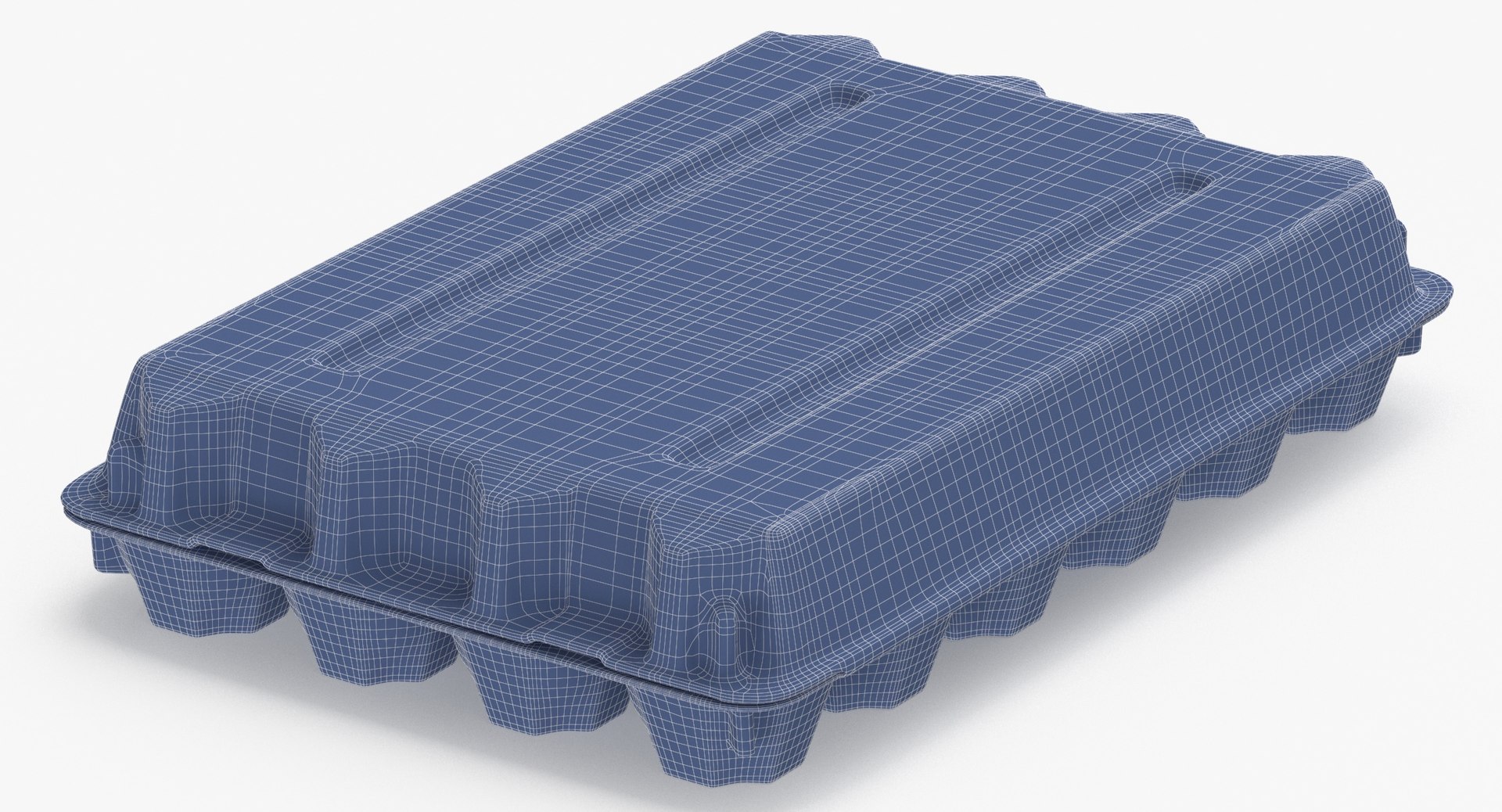 3D Paper Pulp Carton Of Eggs 24 Color Variations Blank And Generic ...