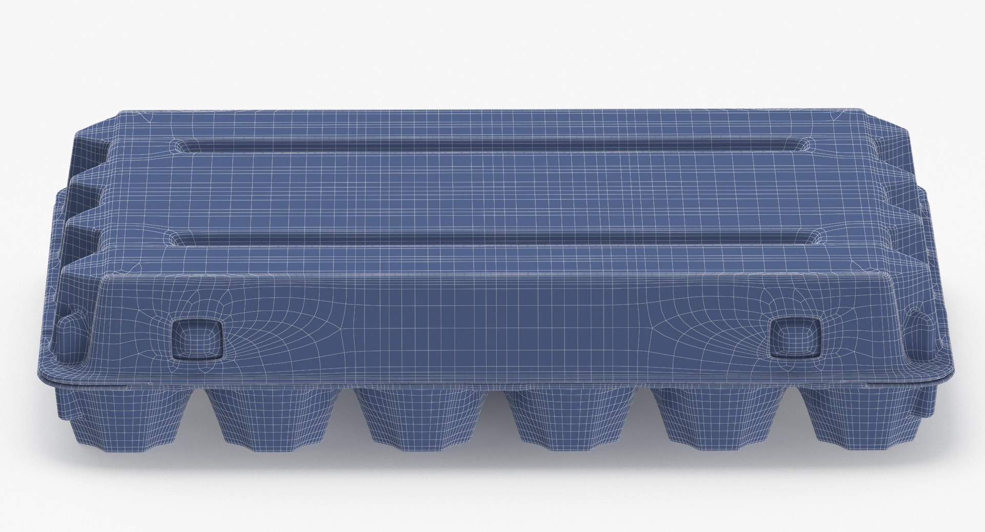 3D Paper Pulp Carton Of Eggs 24 Color Variations Blank And Generic ...