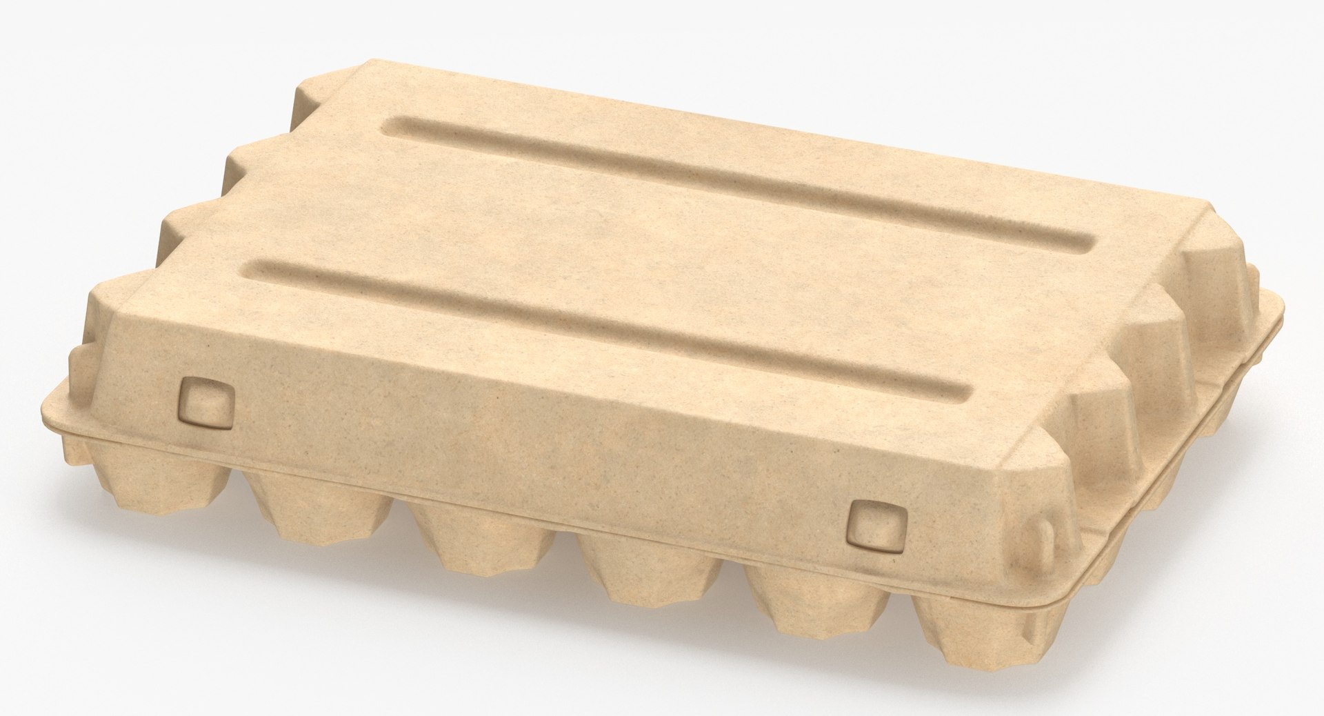 3D Paper Pulp Carton Of Eggs 24 Color Variations Blank And Generic ...