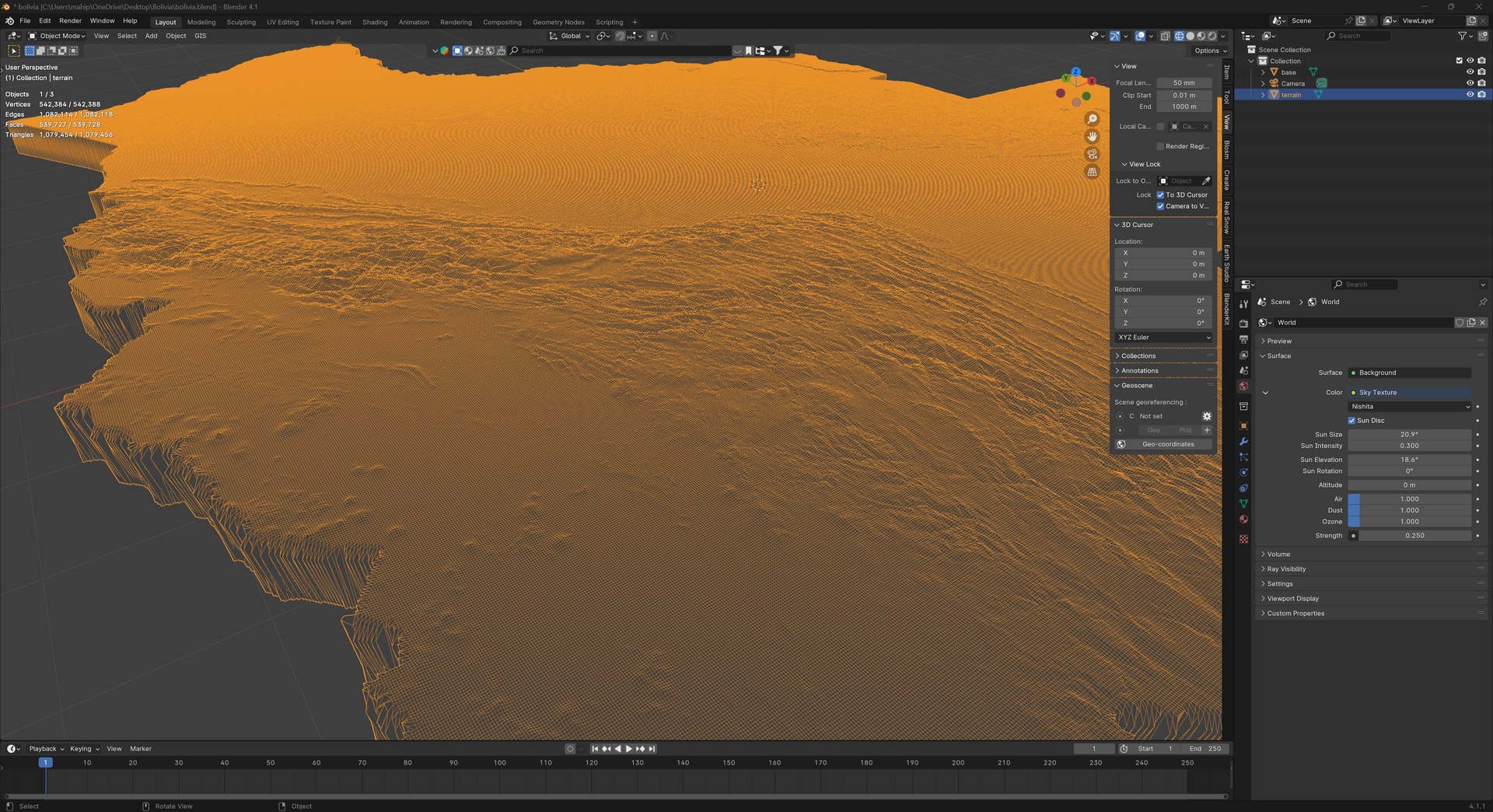3D Bolivia Terrain Map - TurboSquid 2335458