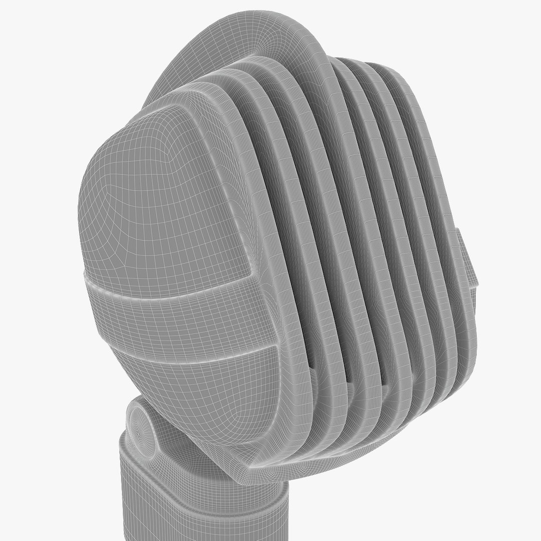 3d Model Of Retro Microphone