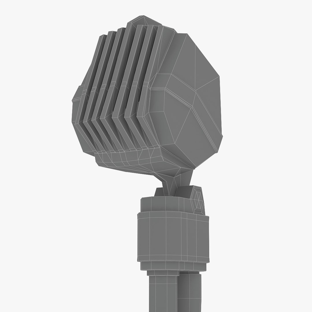 3d Model Of Retro Microphone