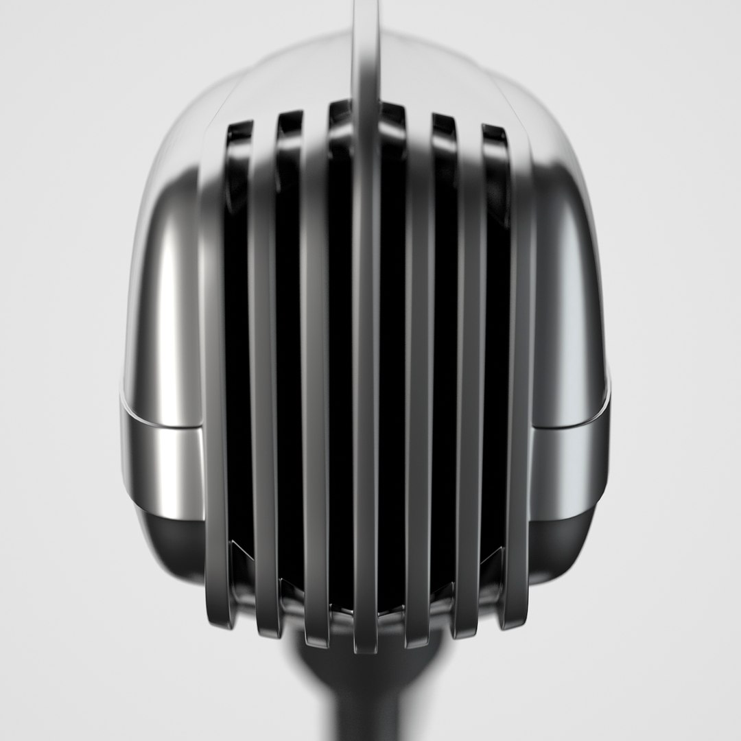 3d Model Of Retro Microphone