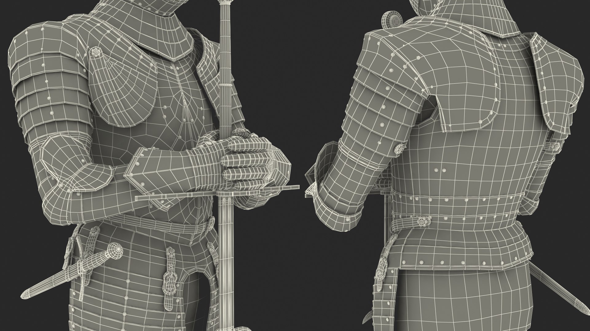 Medieval knight plate armor 3D model - TurboSquid 1521097