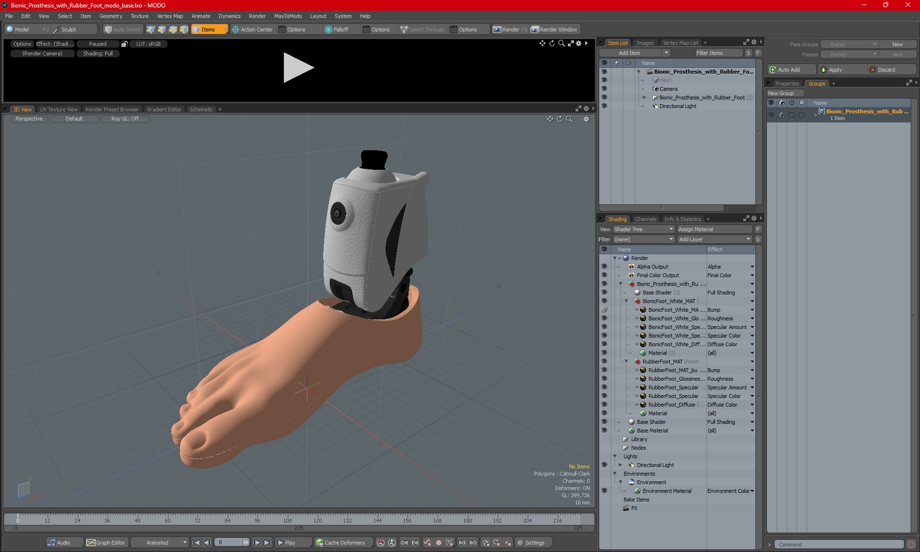 3D Bionic Prosthesis With Rubber Foot - TurboSquid 2228048