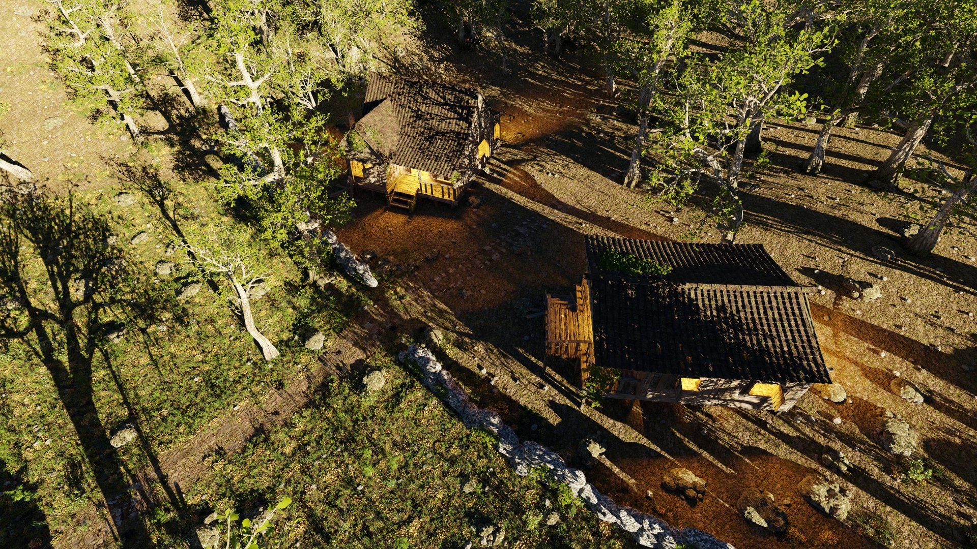 Cabins Scene 3D model - TurboSquid 2061693