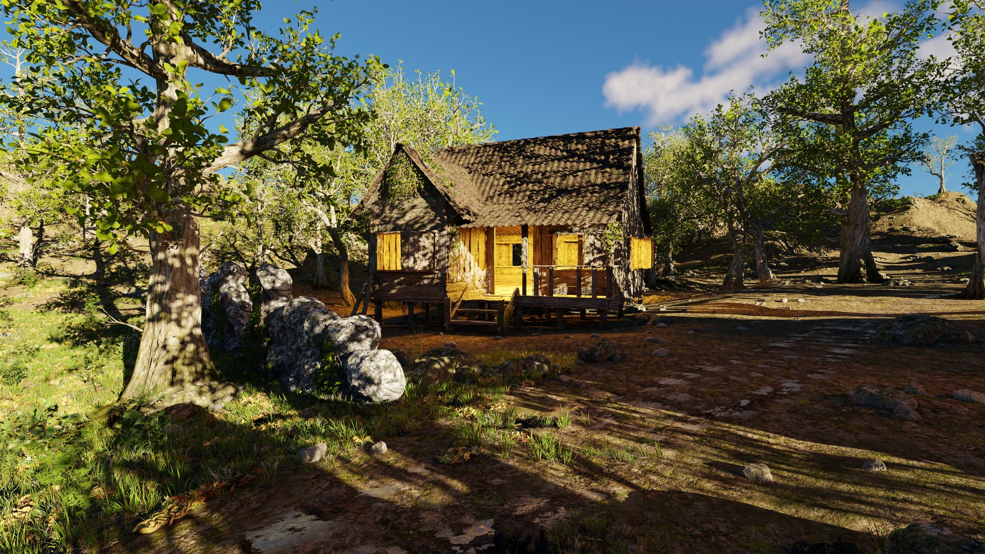 Cabins Scene 3D model - TurboSquid 2061693