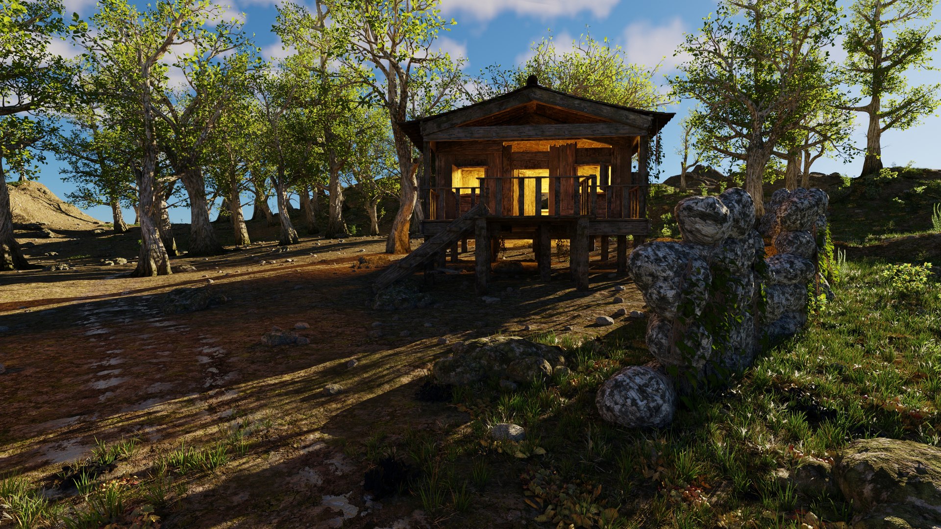 Cabins Scene 3D model - TurboSquid 2061693